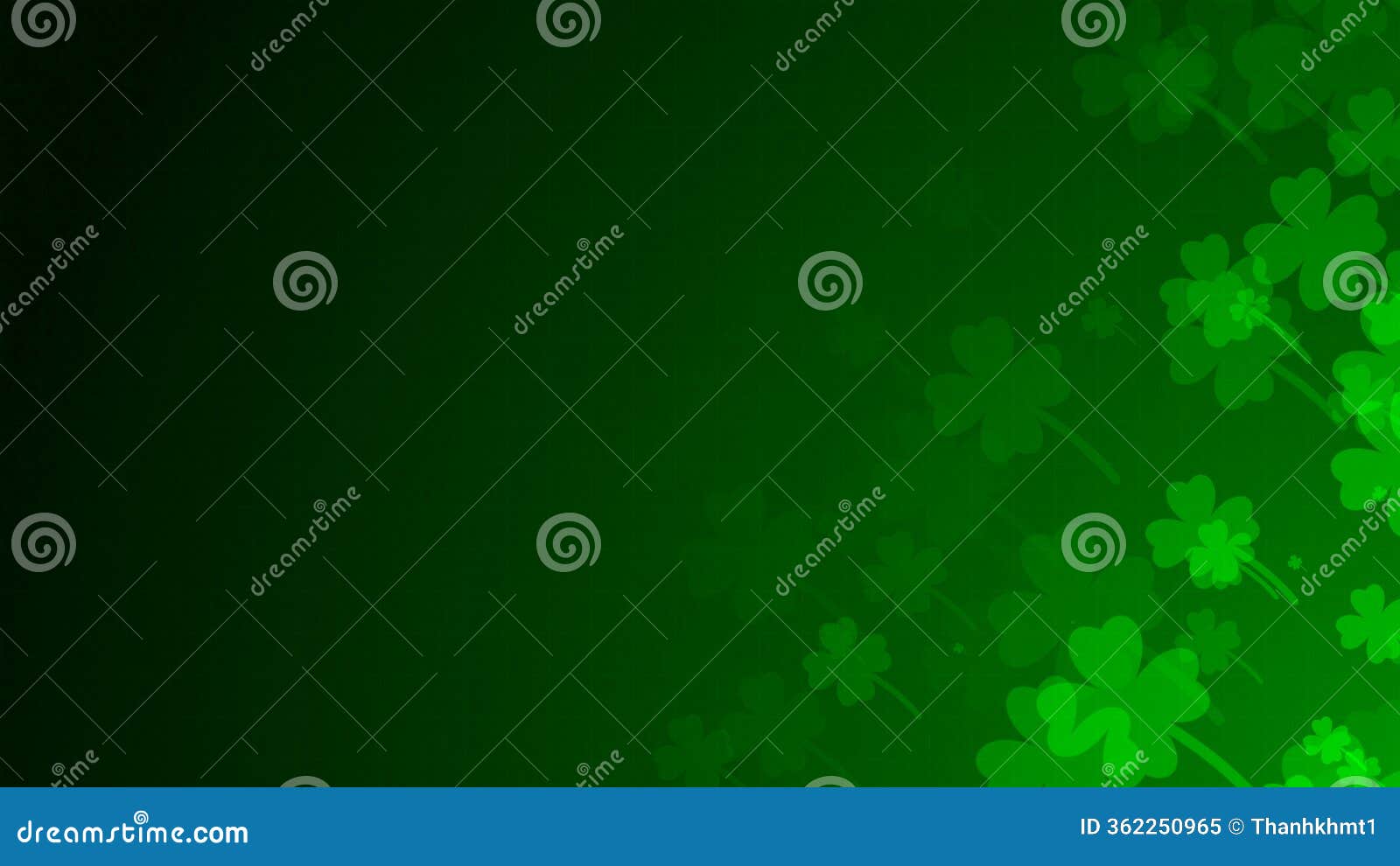 Green Four-leaf Clover Shapes are Moving from the Bottom Right of a ...