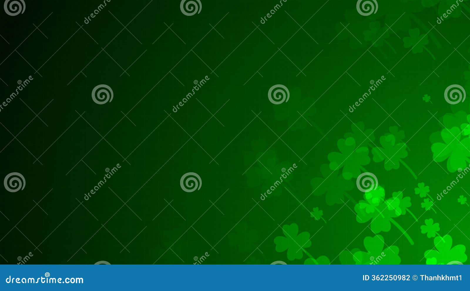 Green Four-leaf Clover Shapes are Moving from the Bottom Right of a ...