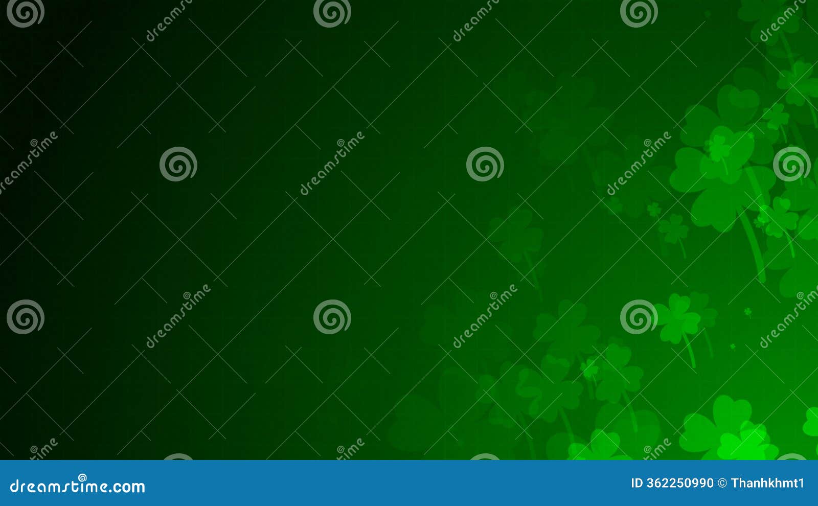 Green Four-leaf Clover Shapes are Moving from the Bottom Right of a ...