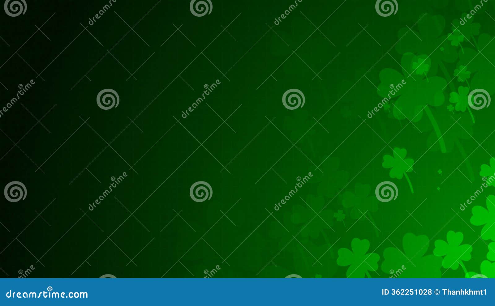 Green Four-leaf Clover Shapes are Moving from the Bottom Right of a ...