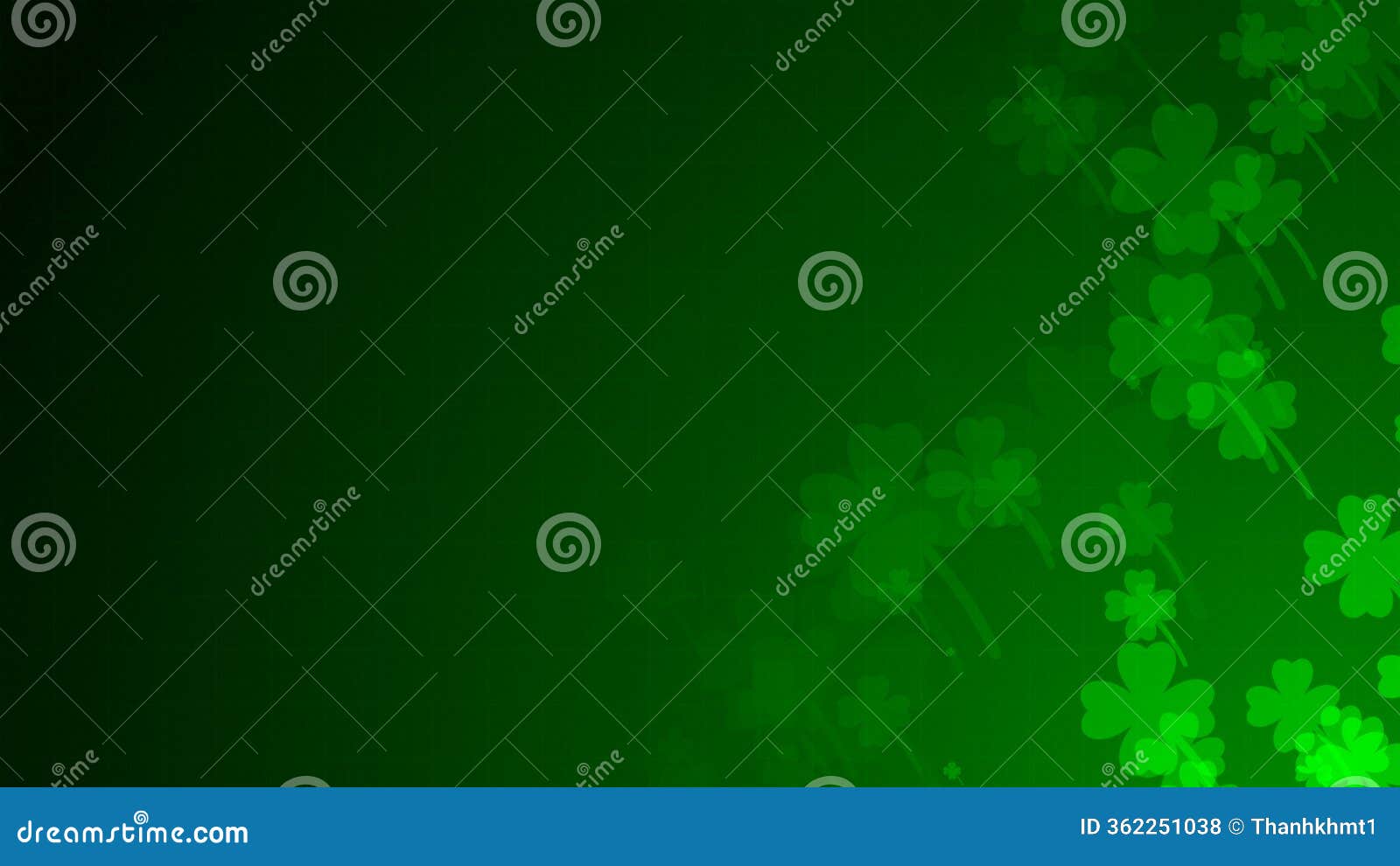 Green Four-leaf Clover Shapes are Moving from the Bottom Right of a ...