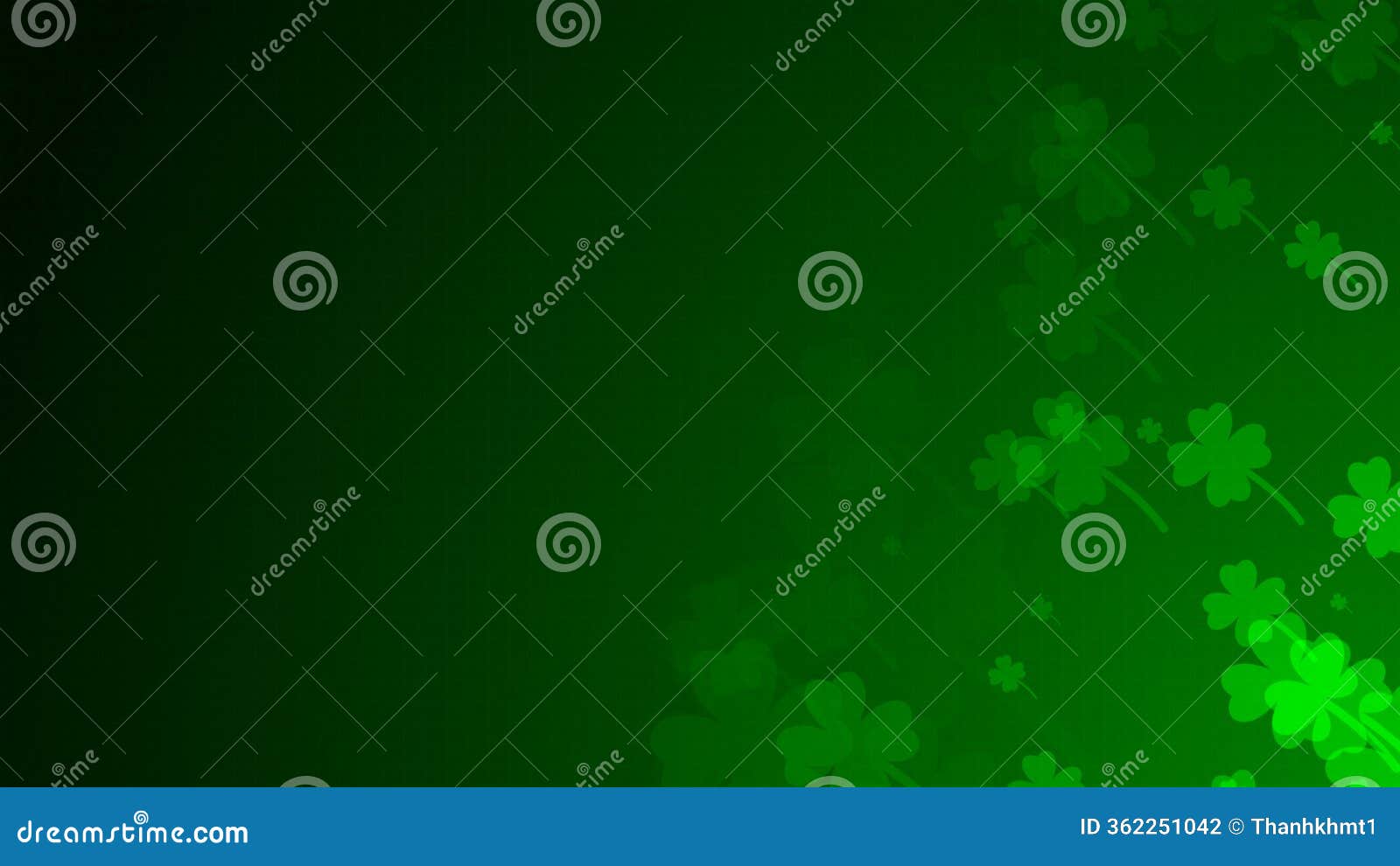 Green Four-leaf Clover Shapes are Moving from the Bottom Right of a ...
