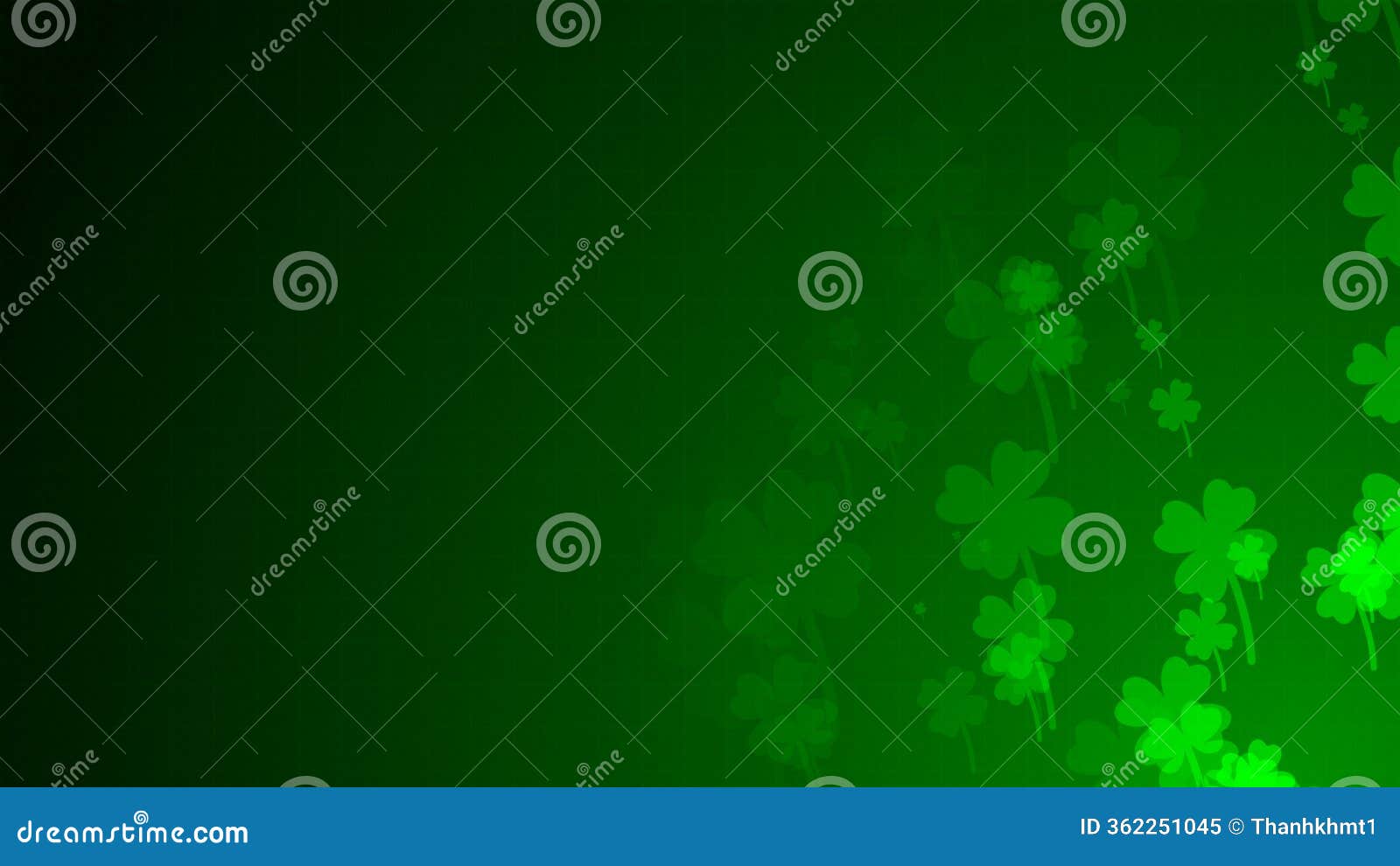 Green Four-leaf Clover Shapes are Moving from the Bottom Right of a ...