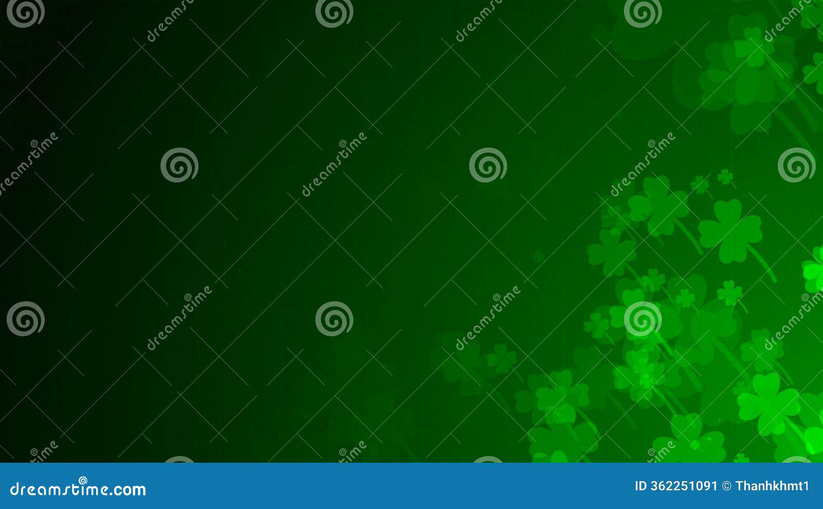 Green Four-leaf Clover Shapes are Moving from the Bottom Right of a ...