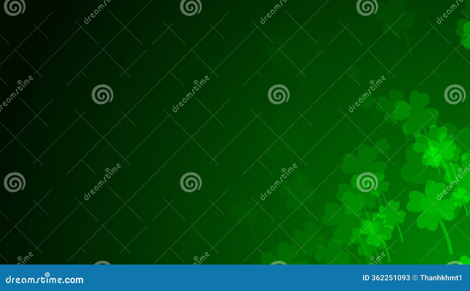 Green Four-leaf Clover Shapes are Moving from the Bottom Right of a ...