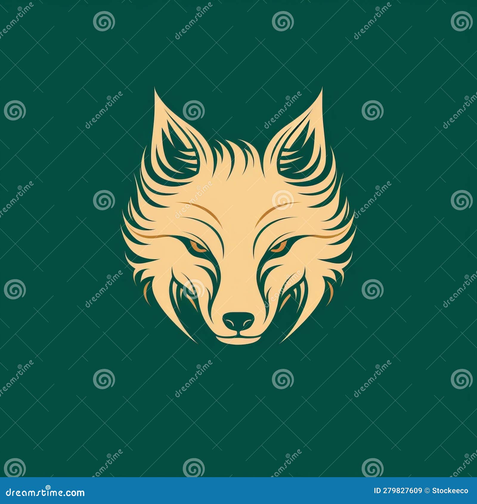 Green Fox Logo Design stock illustration. Illustration of making ...
