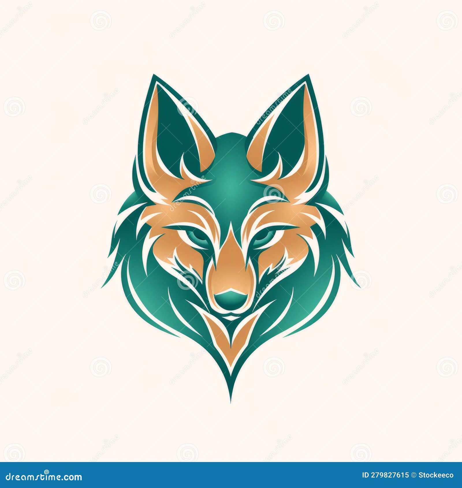 Green Fox Logo Design stock illustration. Illustration of green - 279827615