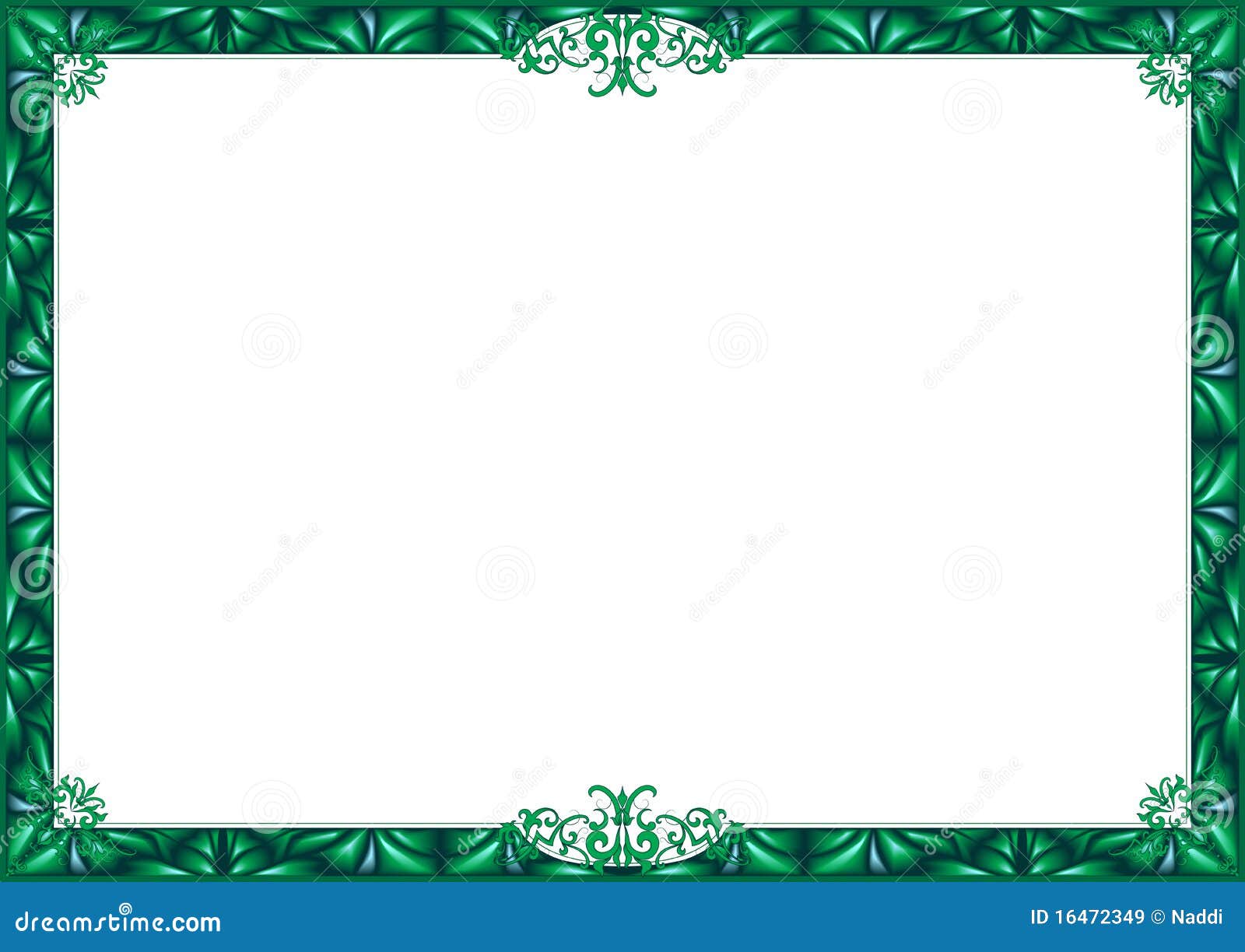 Green frame. stock vector. Illustration of blank, intricacy - 16472349