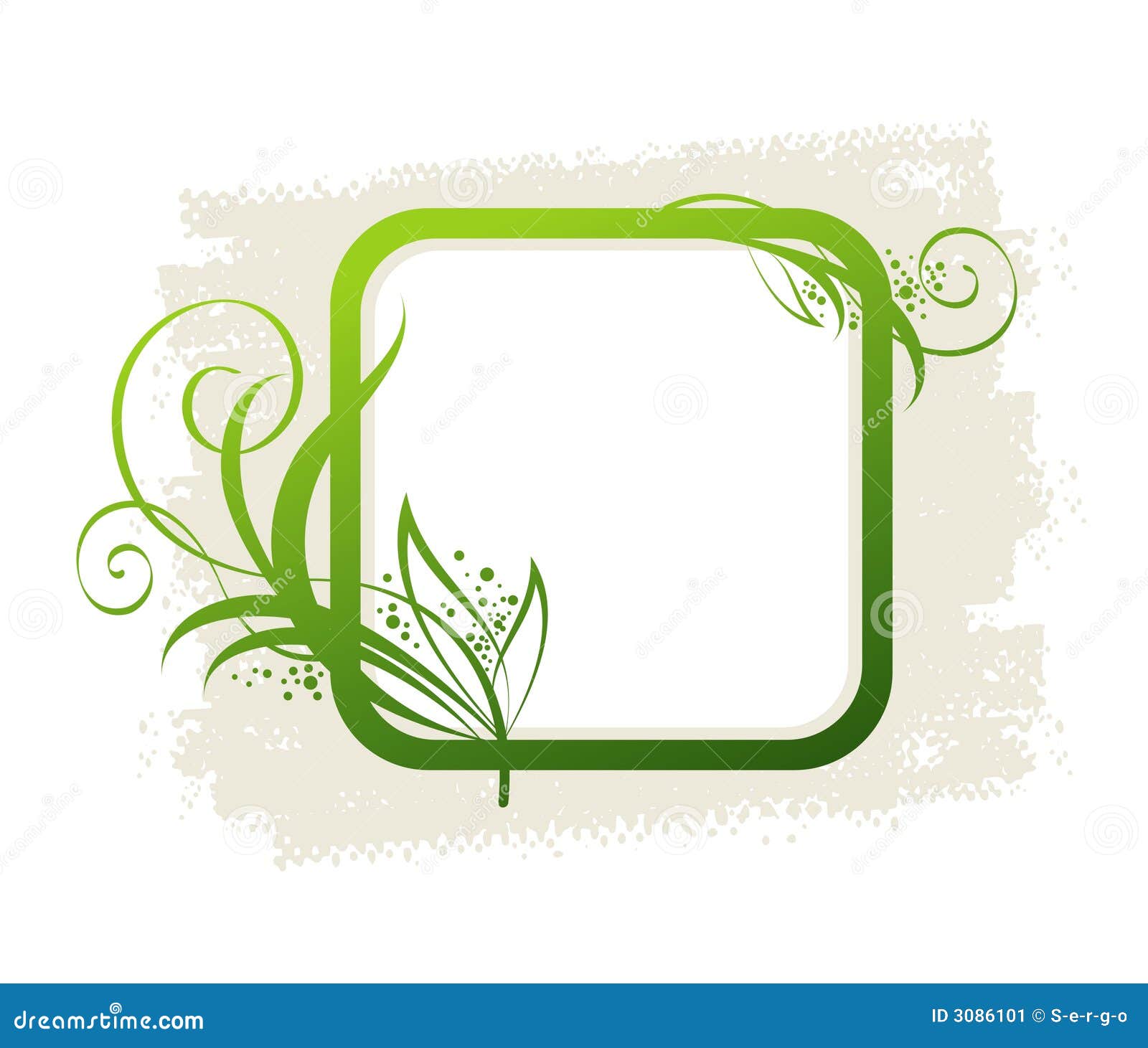 Green frame stock vector. Illustration of abstract, frame - 3086101