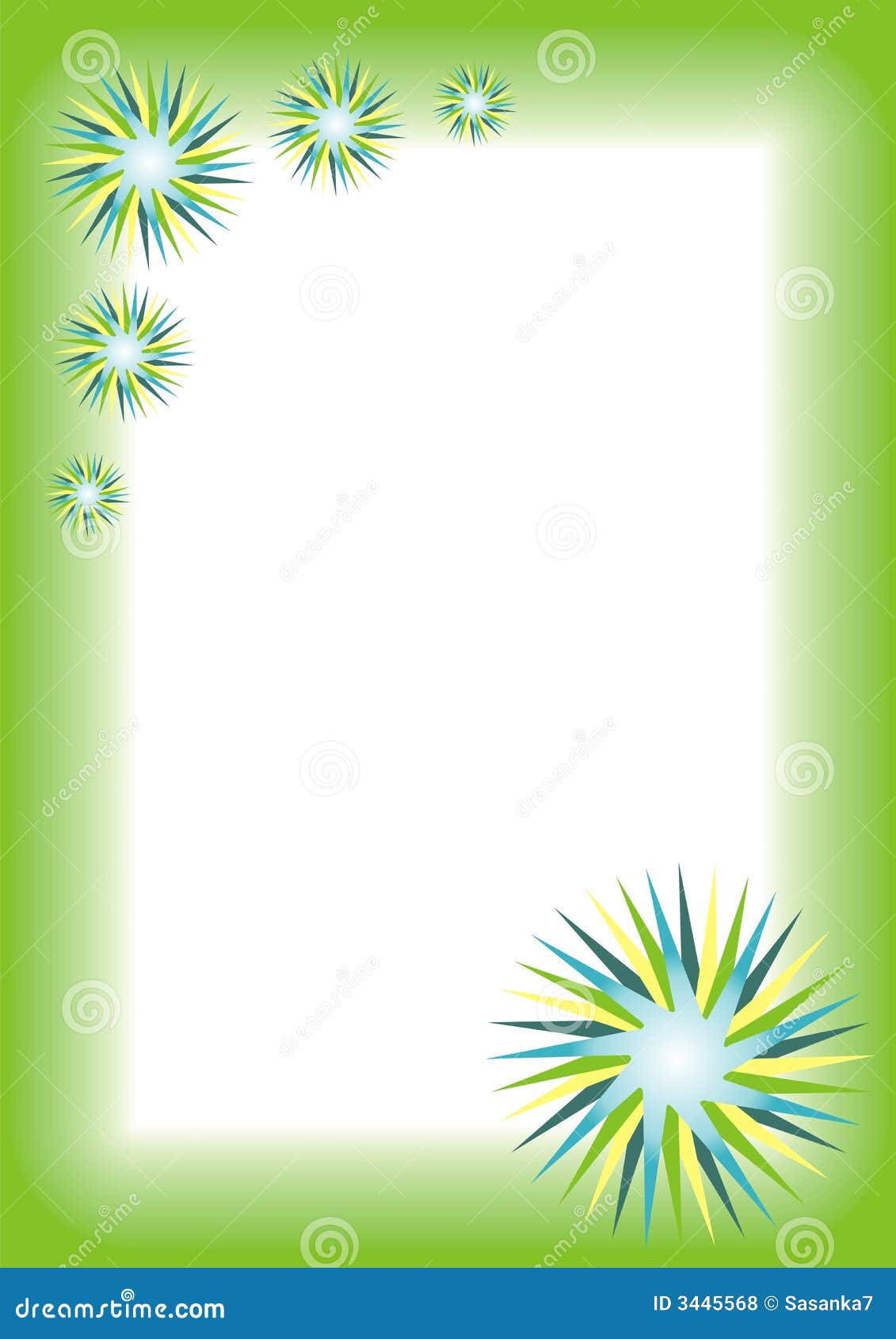 Green frame stock vector. Illustration of modern, frame - 3445568