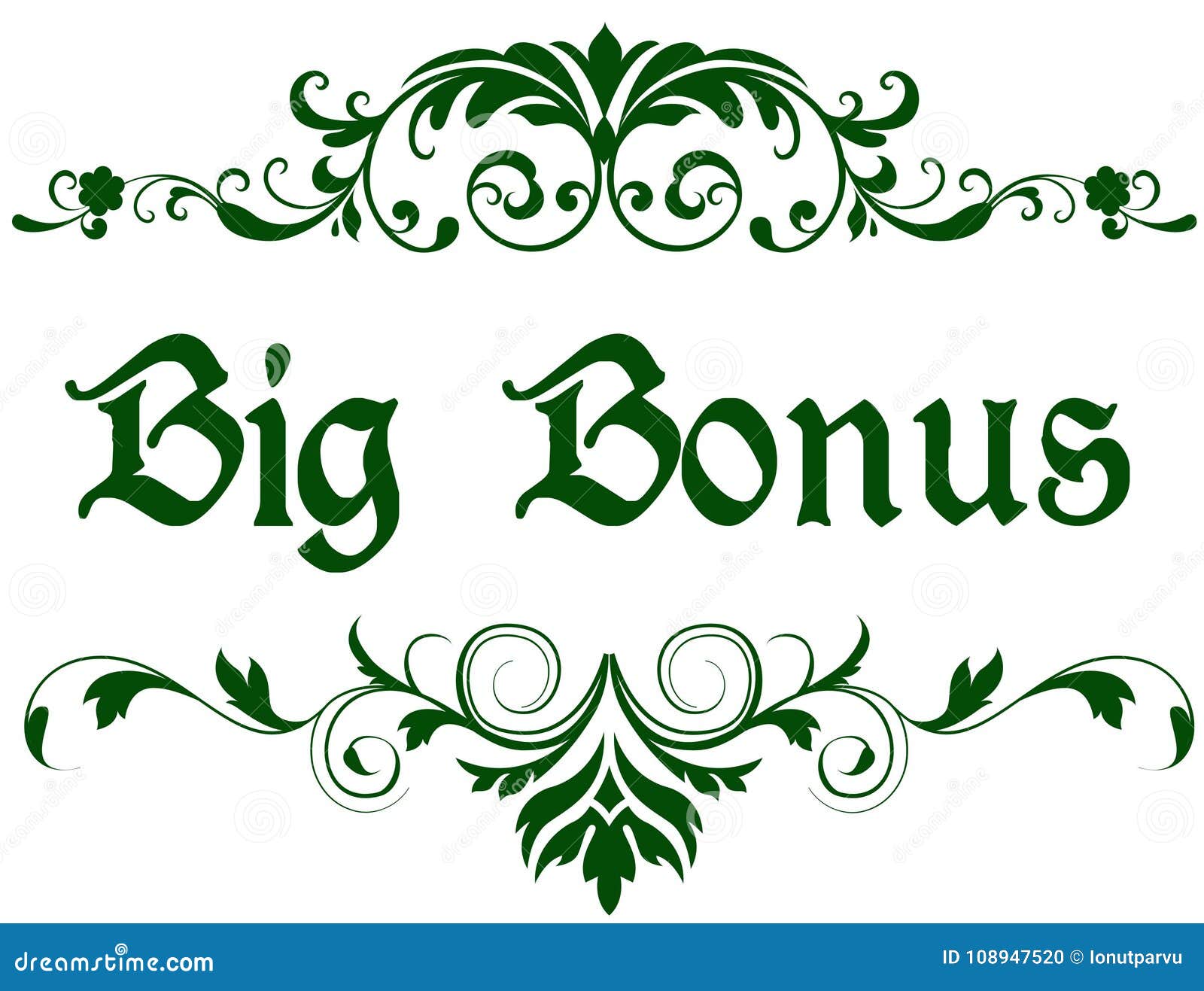 Green Frame with BIG BONUS Text. Stock Illustration - Illustration of ...
