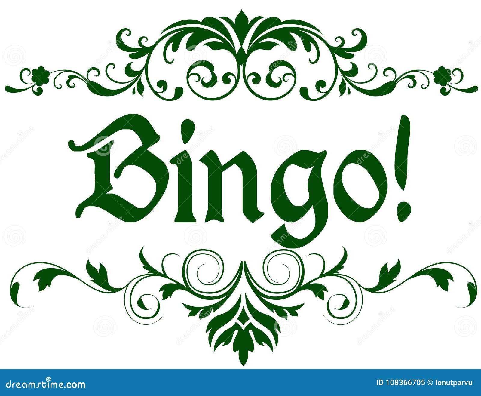 Green Frame with BINGO Text. Stock Illustration - Illustration of bingo ...