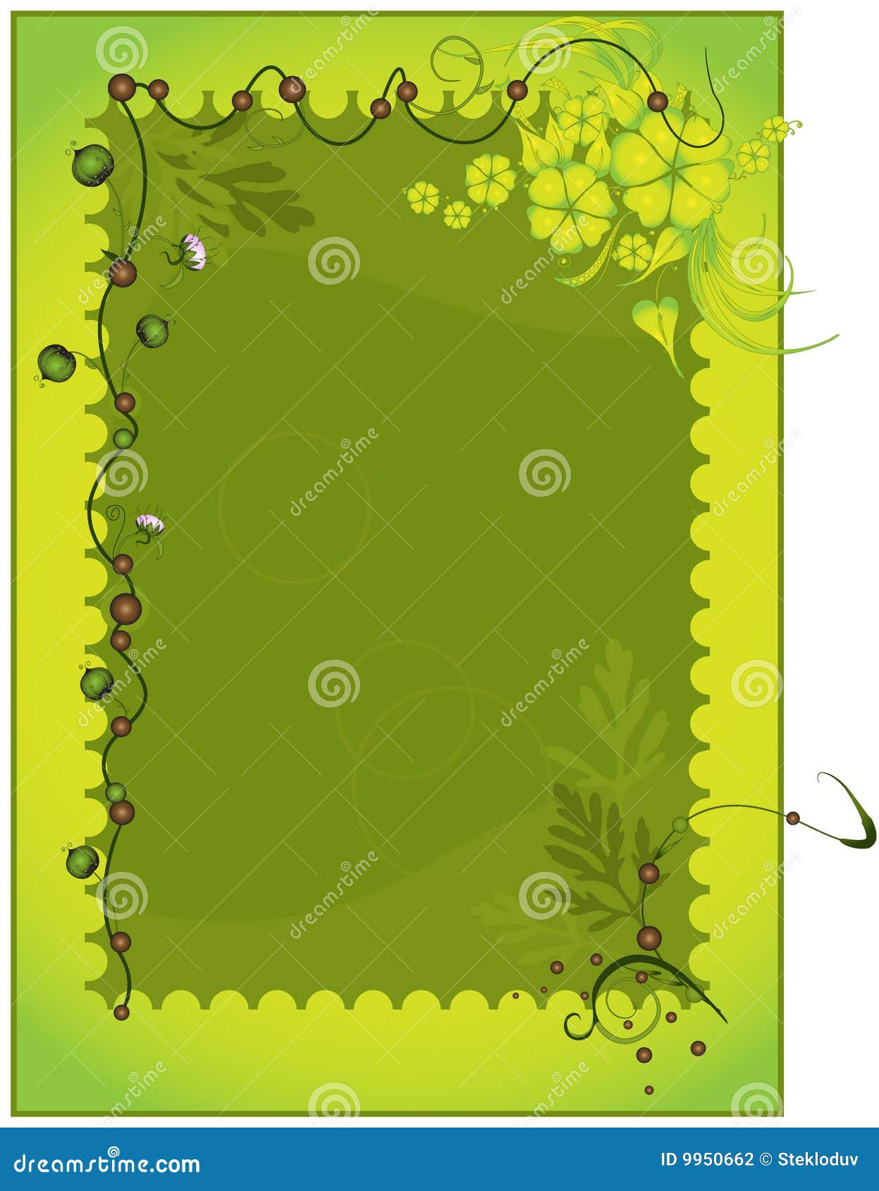 Green Frame. Bright Vector Picture Stock Vector - Illustration of green ...