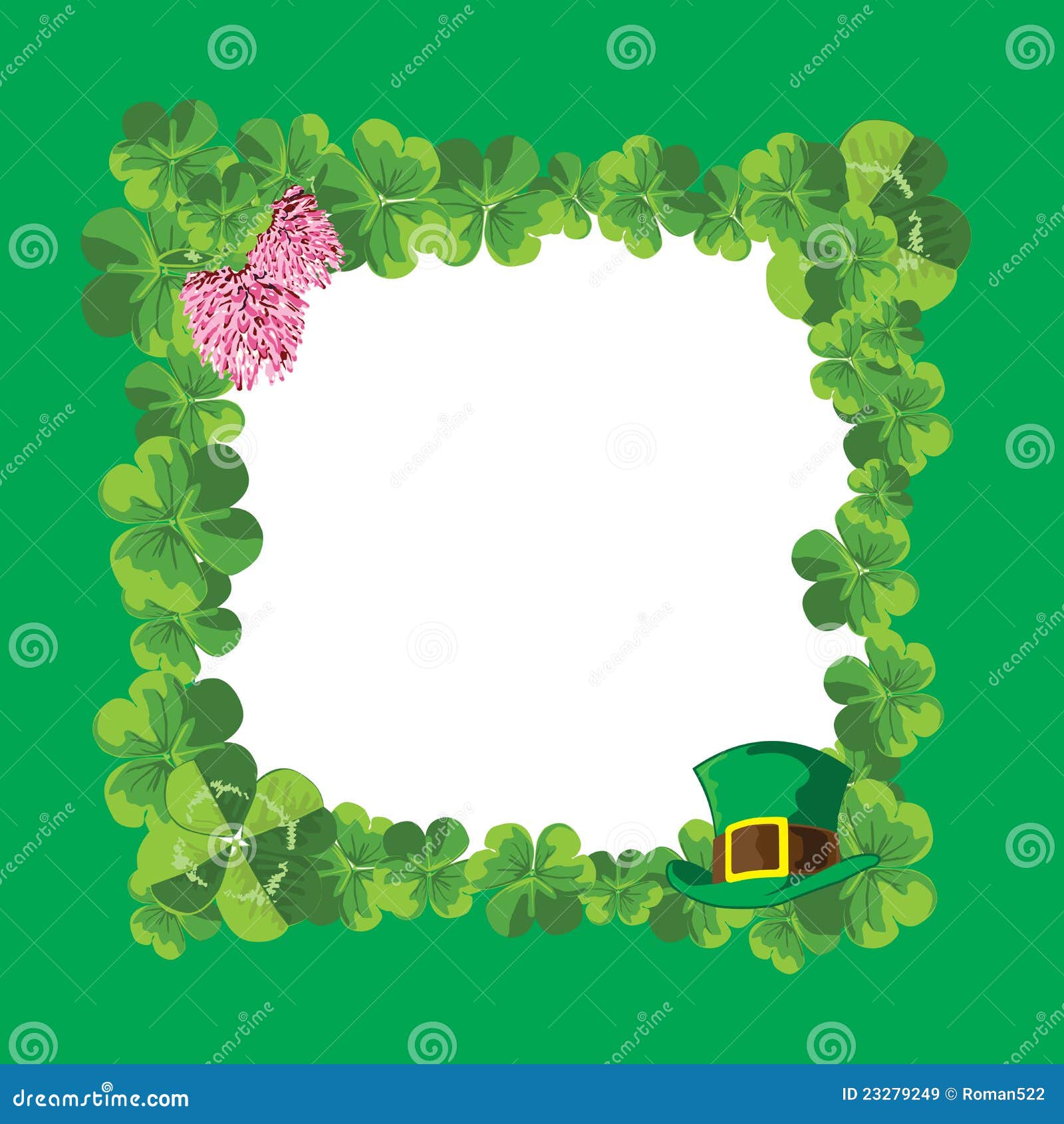 Green frame of the clover stock vector. Illustration of frame - 23279249