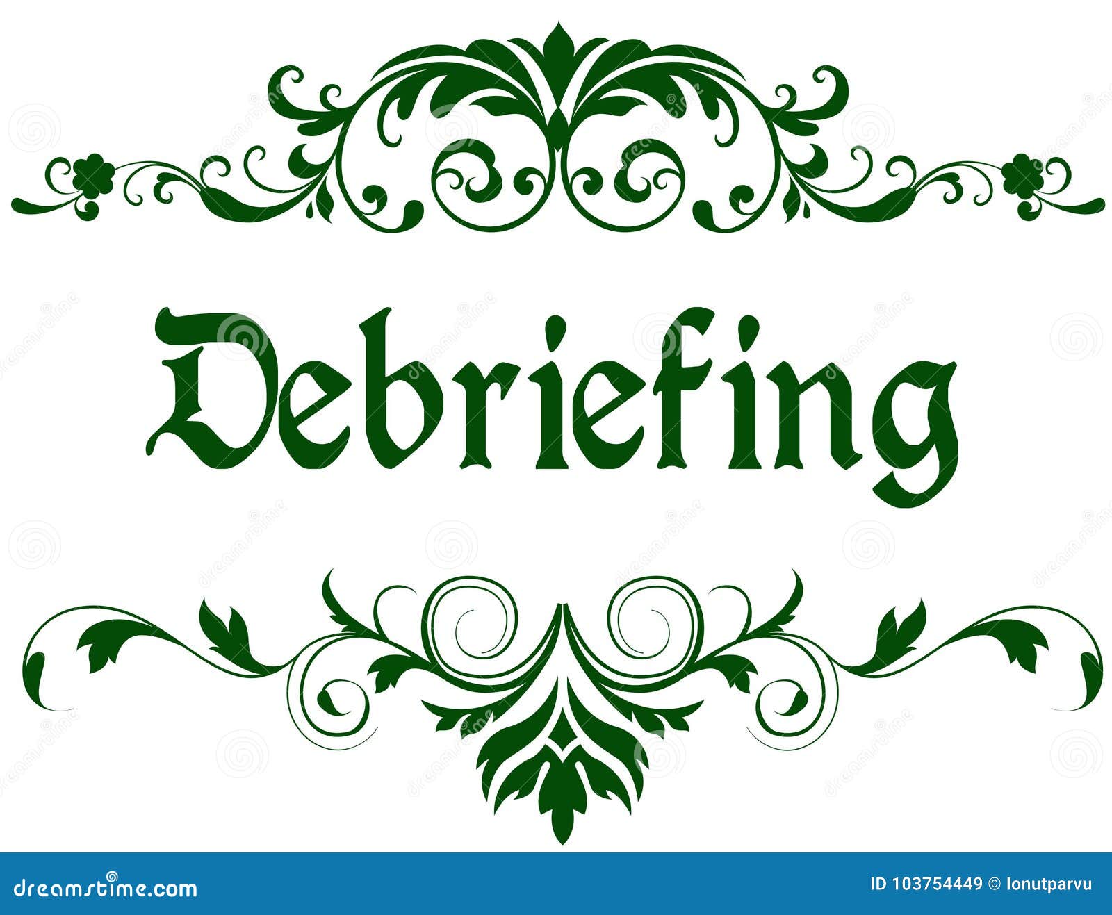Green Frame with DEBRIEFING Text. Stock Illustration - Illustration of ...