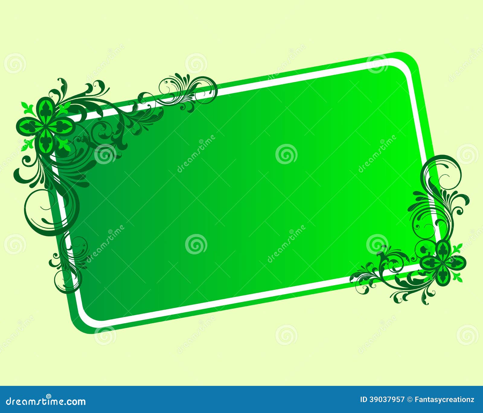 Green frame stock vector. Illustration of cutout, foliage - 39037957