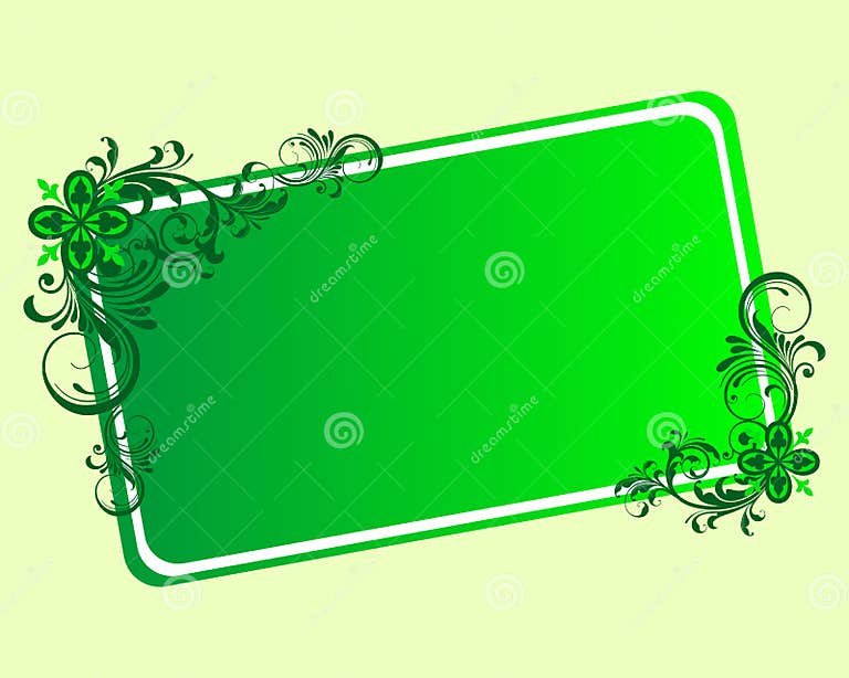 Green frame stock vector. Illustration of cutout, foliage - 39037957