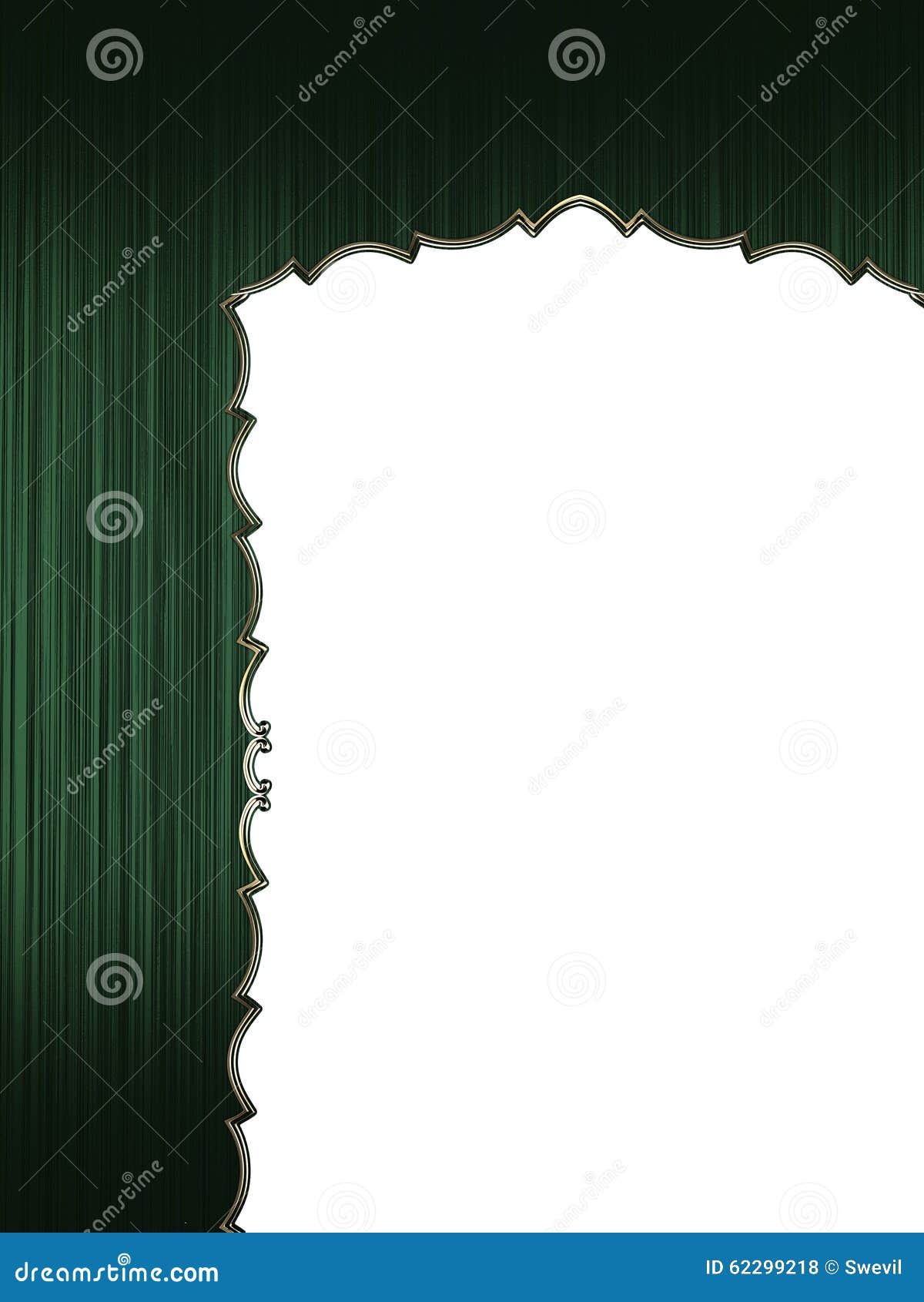 Green Frame with Gold Border. Element for Design. Template for Design ...