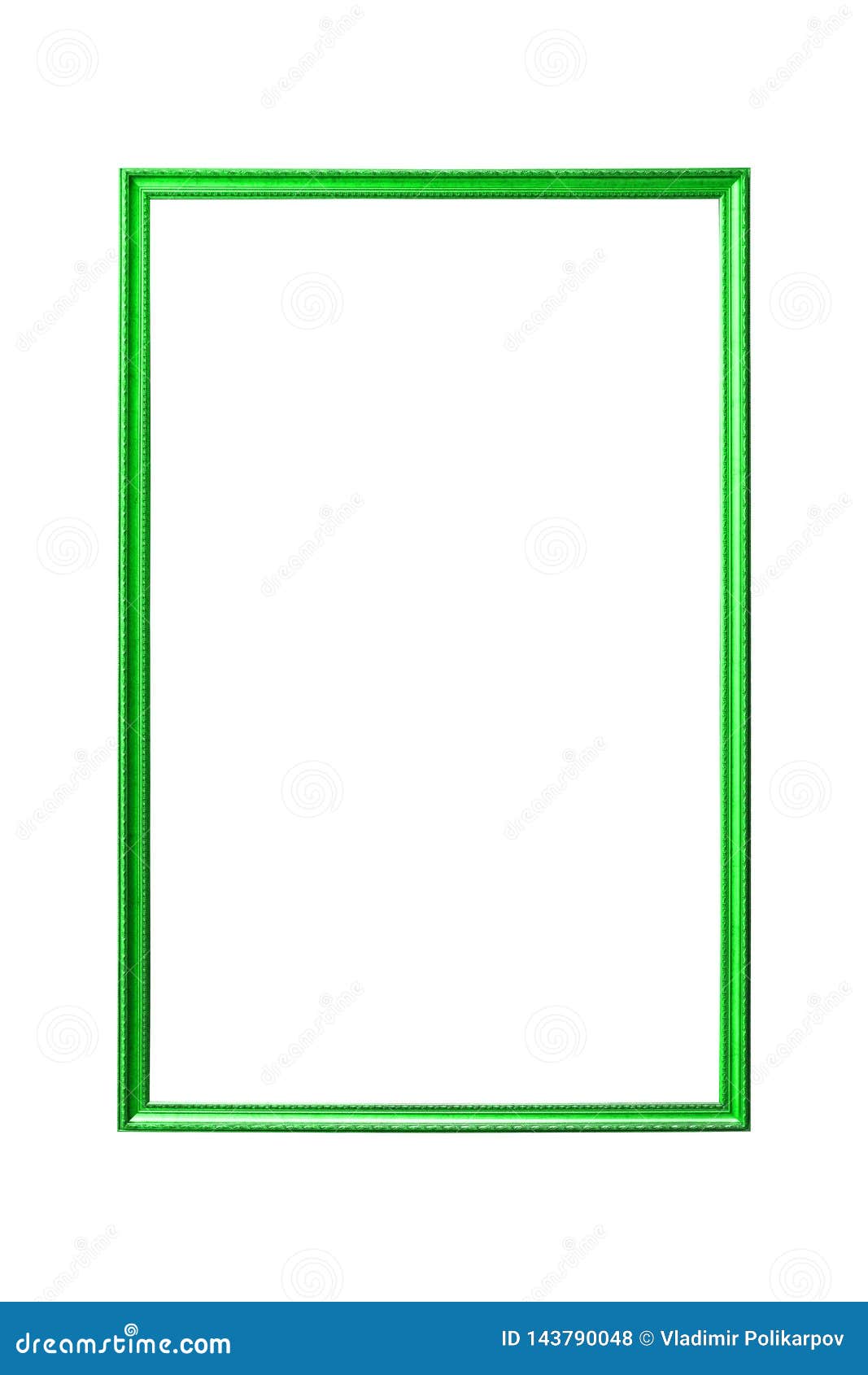 Beautiful Green Frame Isolated on White Background Stock Photo - Image ...