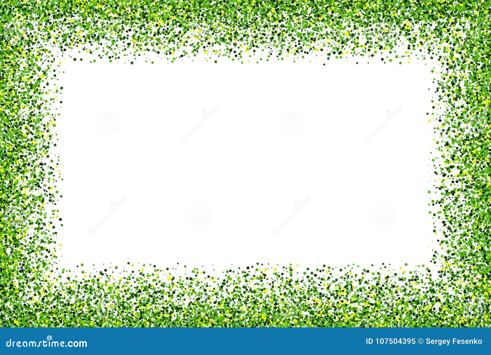 Green Frame Isolated on White Background Stock Vector - Illustration of ...