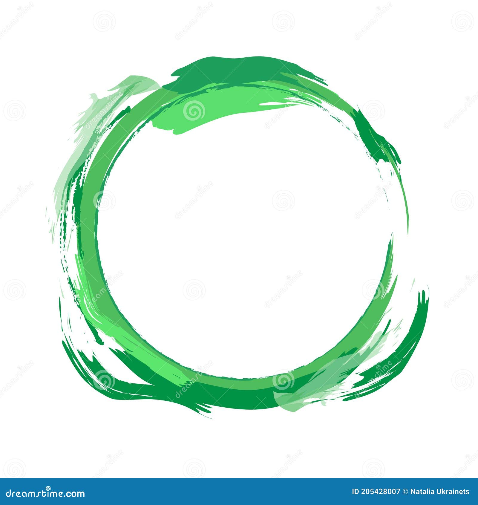 Green round frame stock vector. Illustration of paint - 205428007