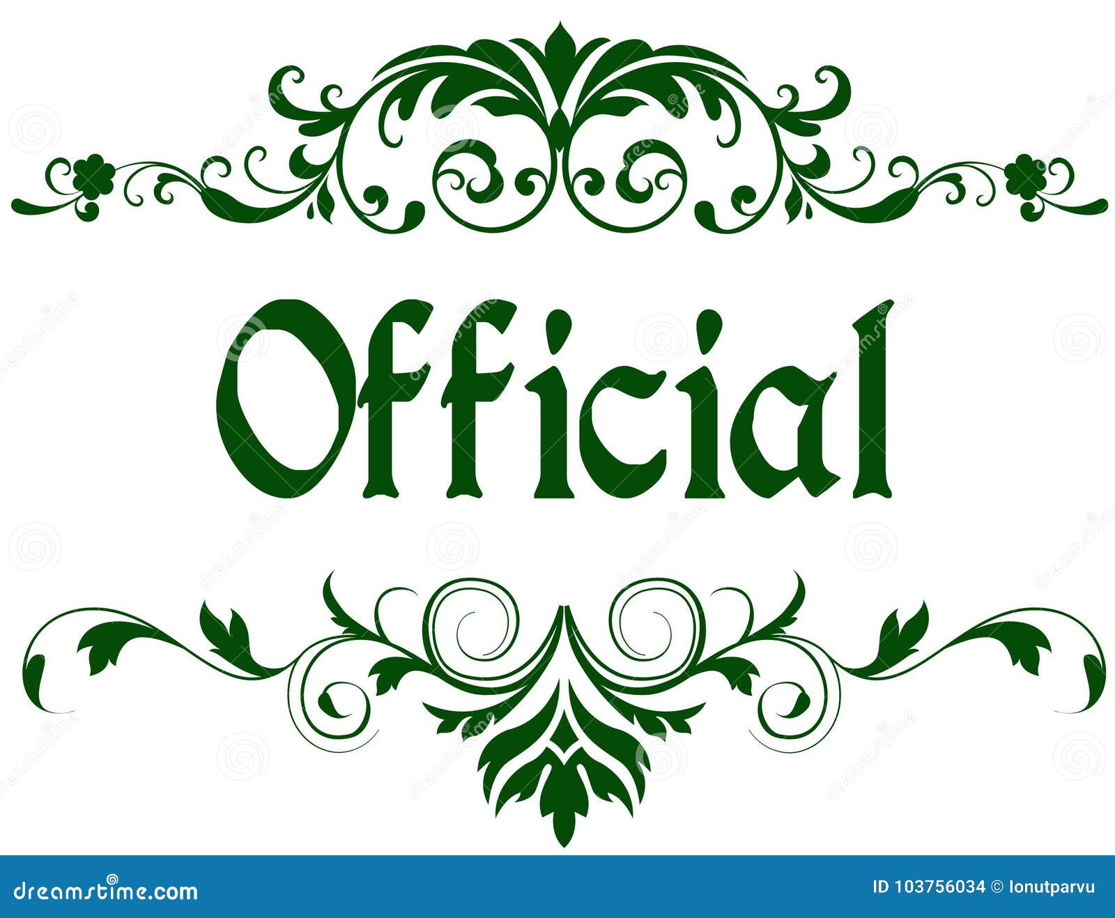 Green Frame with OFFICIAL Text. Stock Illustration - Illustration of ...
