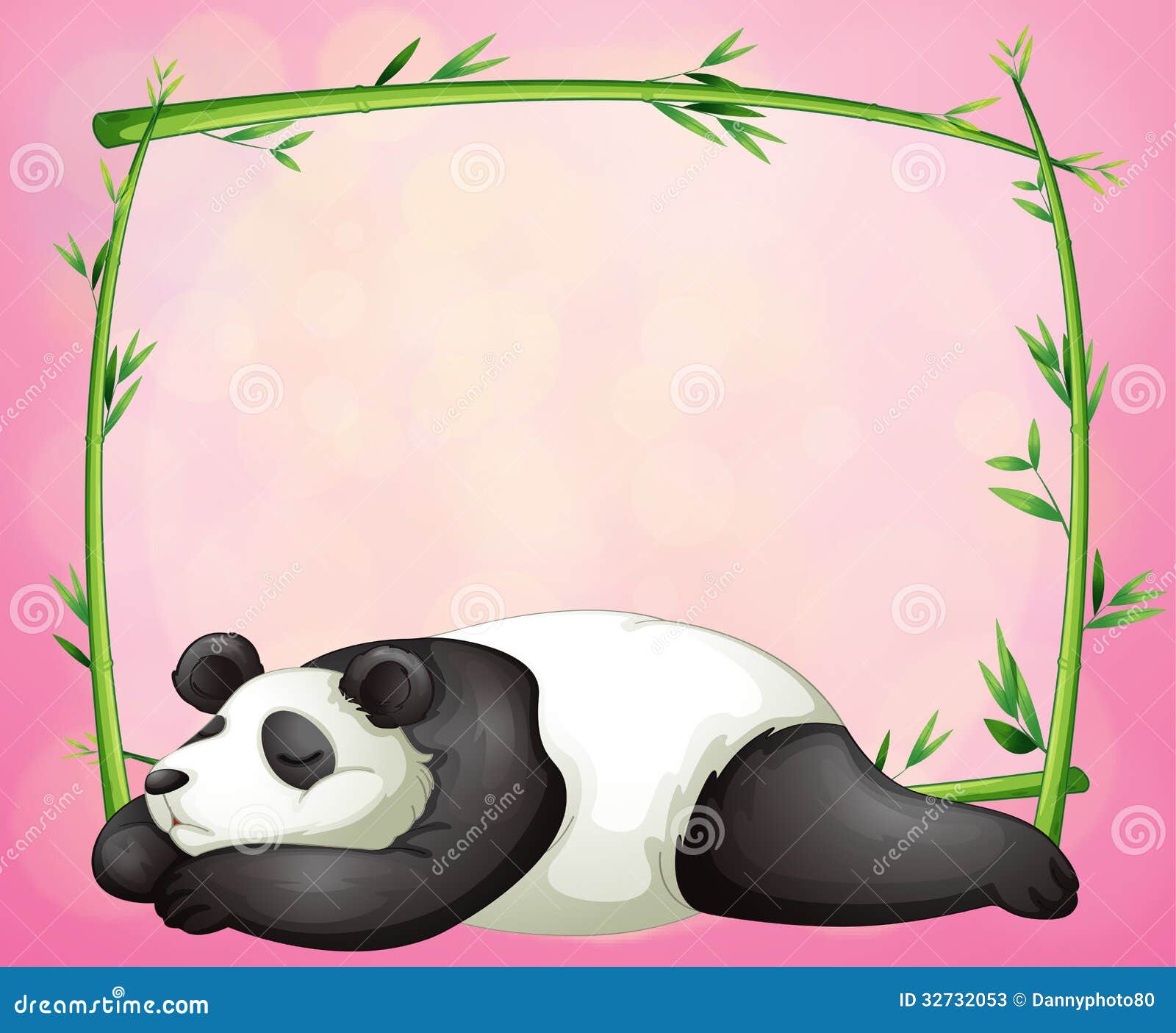 Green Frame Panda Sleeping Stock Illustrations – 8 Green Frame Panda ...