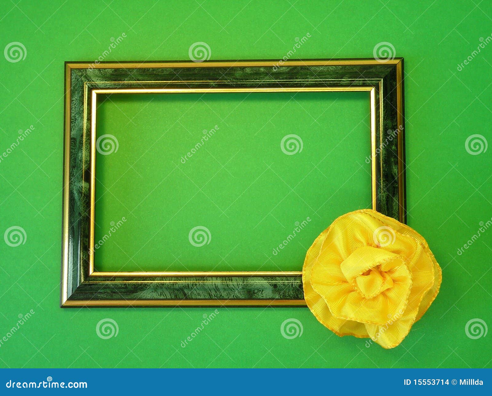Green frame and ribbon stock photo. Image of background - 15553714