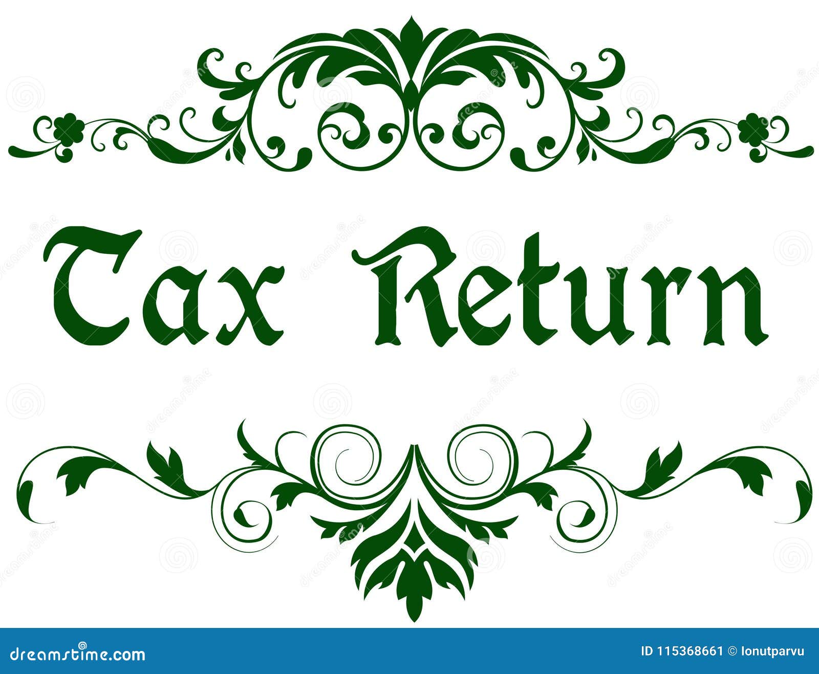 Green Frame with TAX RETURN Text. Stock Illustration - Illustration of ...