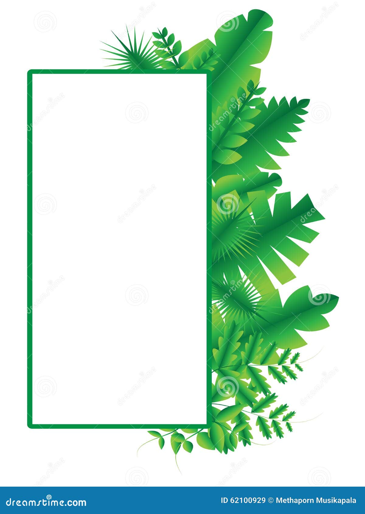 Green Frame Vector and Illustration 01 Stock Vector - Illustration of ...