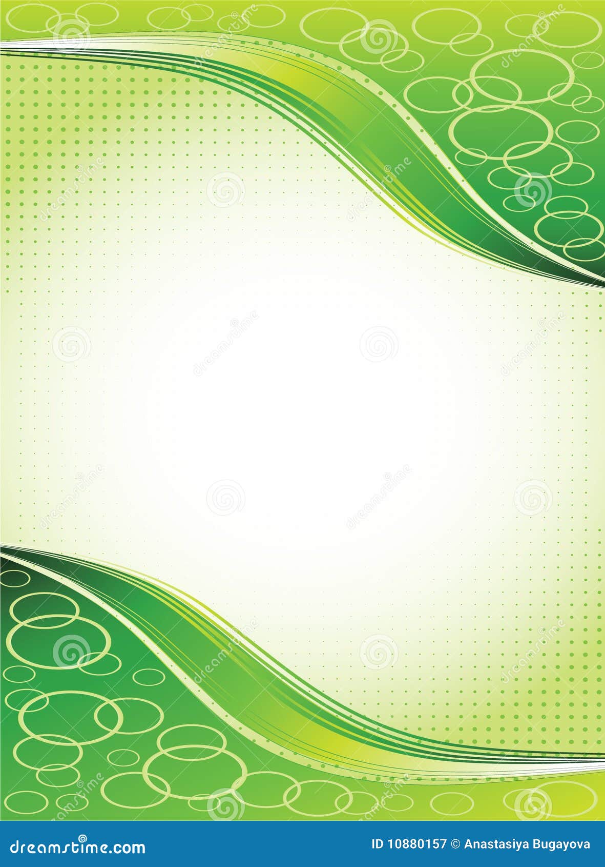 Green frame with waves stock vector. Illustration of element - 10880157