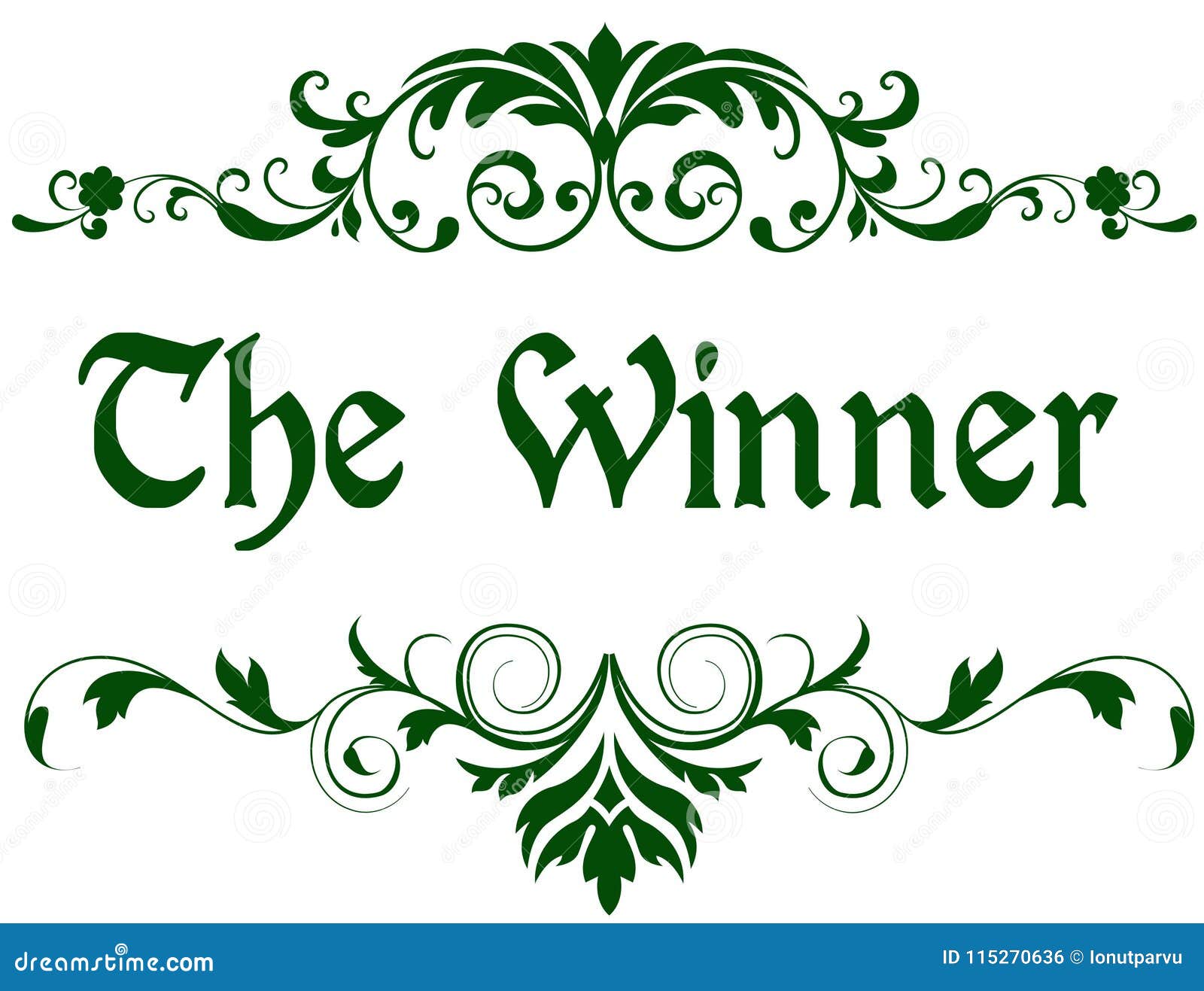 Green Frame with the WINNER Text. Stock Illustration - Illustration of ...
