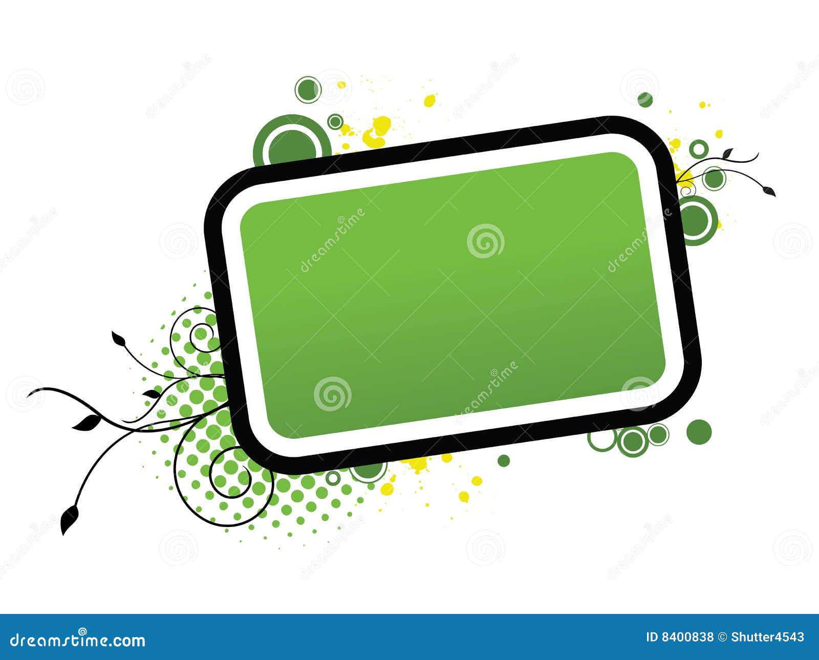 Green Frames stock vector. Illustration of abstract, template - 8400838
