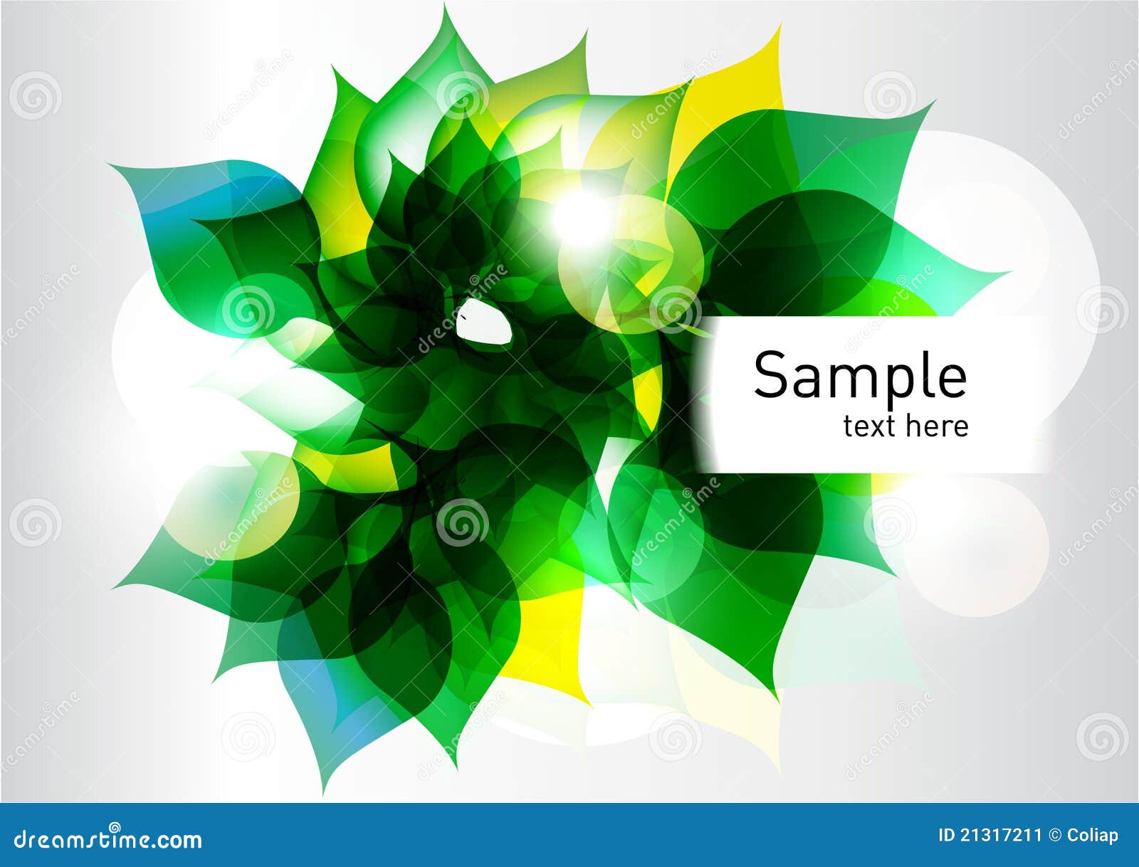 Green Fresh Abstract Leaves Background Stock Vector - Illustration of ...