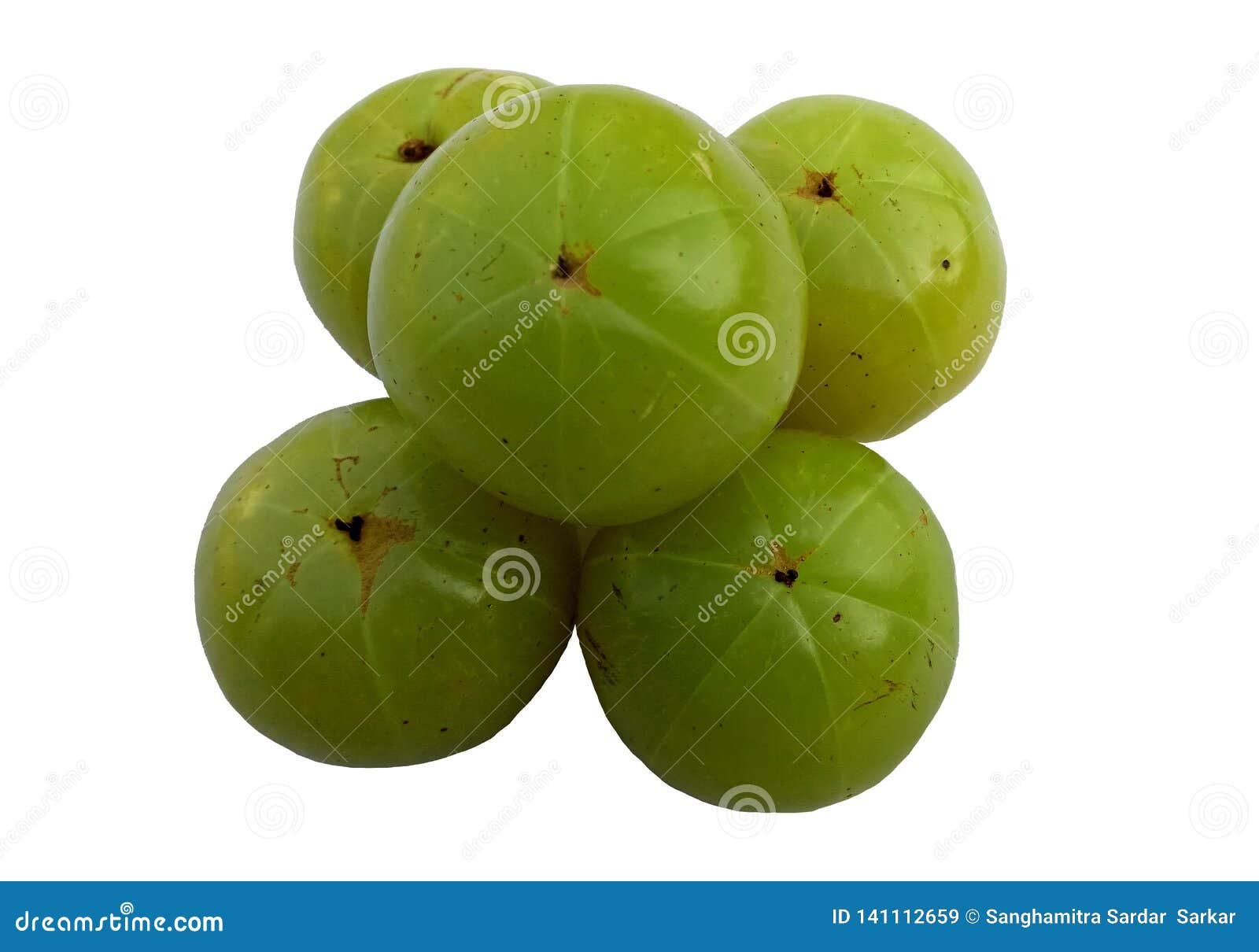 Green Fresh Amla Oackgroundn White B Stock Image - Image of amla ...