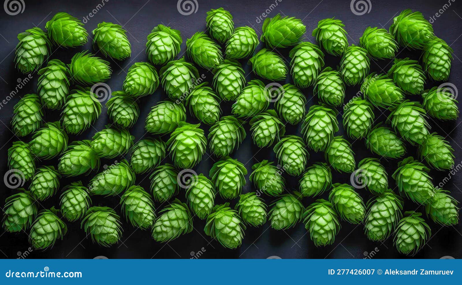 Green Fresh Hop Cones for Making Beer and Bread Close Up. Ai Generated ...