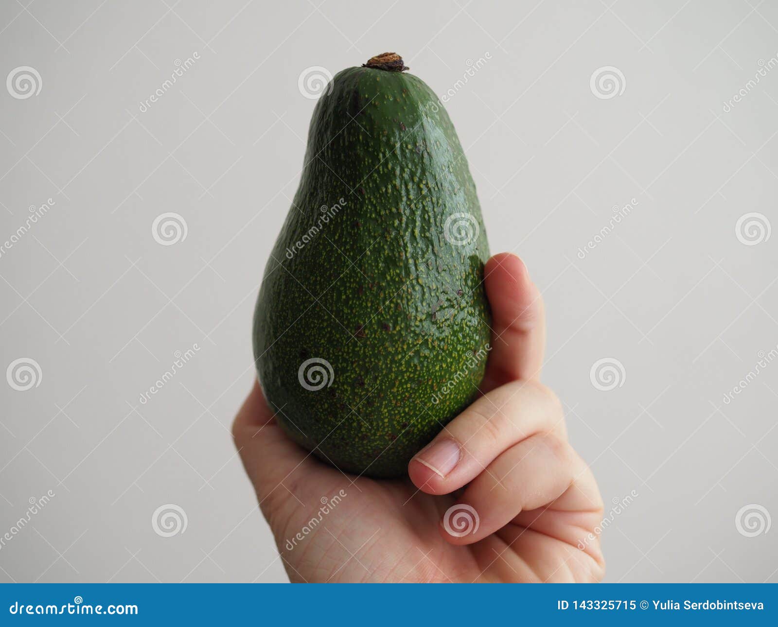 Green Fresh Ripe Avocado in Human Hand Stock Image - Image of healthy ...