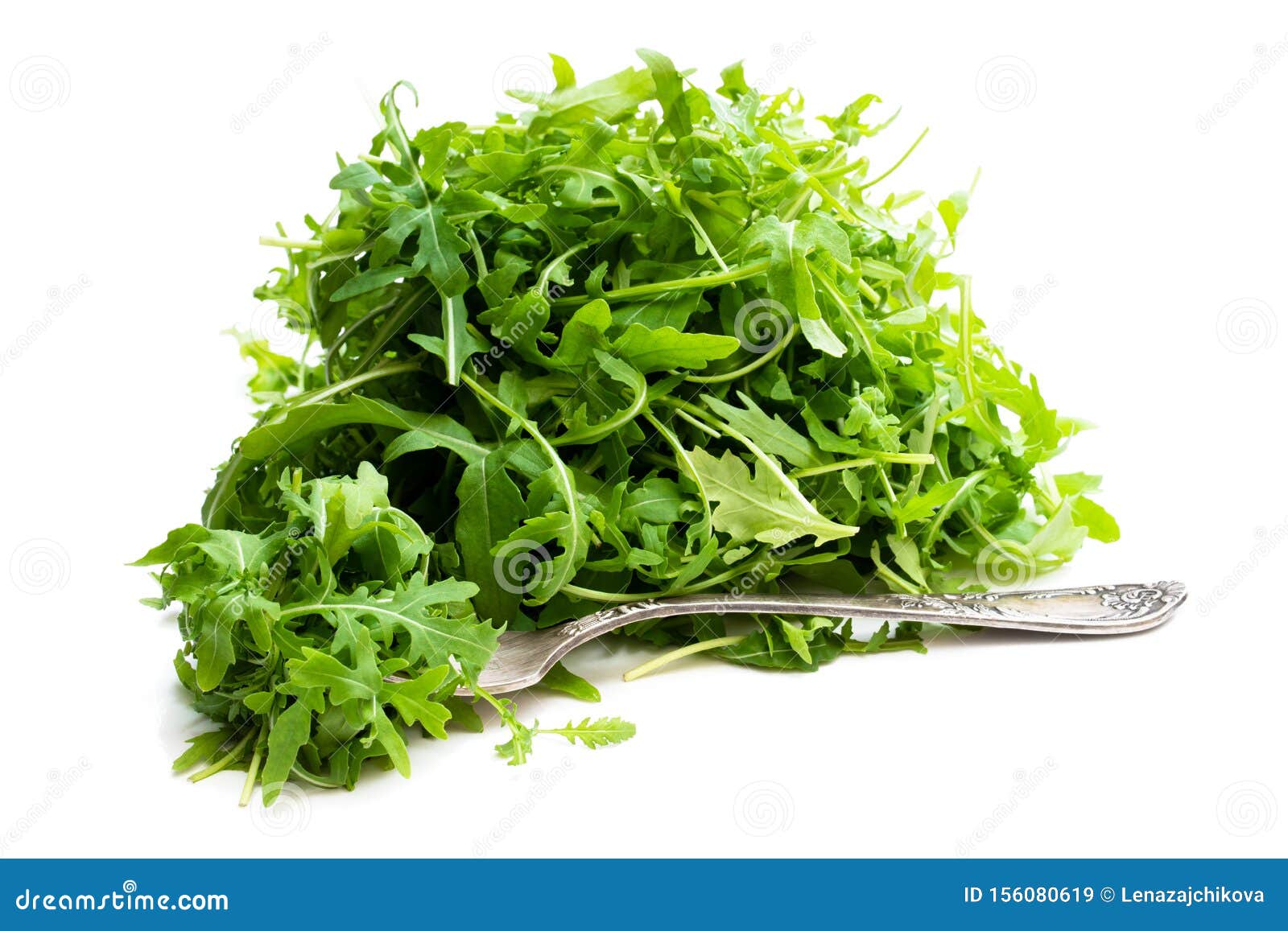 Green Fresh Rocket Salad Isolated on White Stock Image - Image of ...