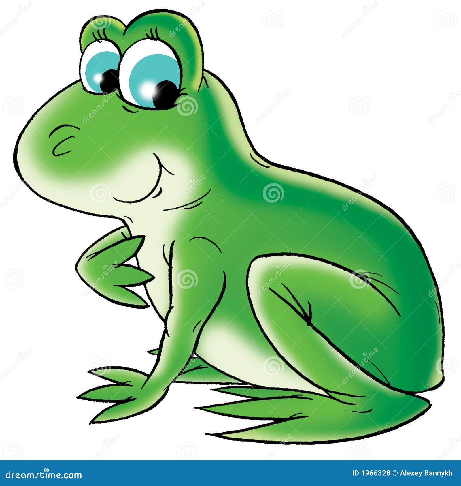 Green frog stock illustration. Illustration of animated - 1966328