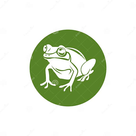 Green Frog Icon and Symbol Template Stock Illustration - Illustration ...