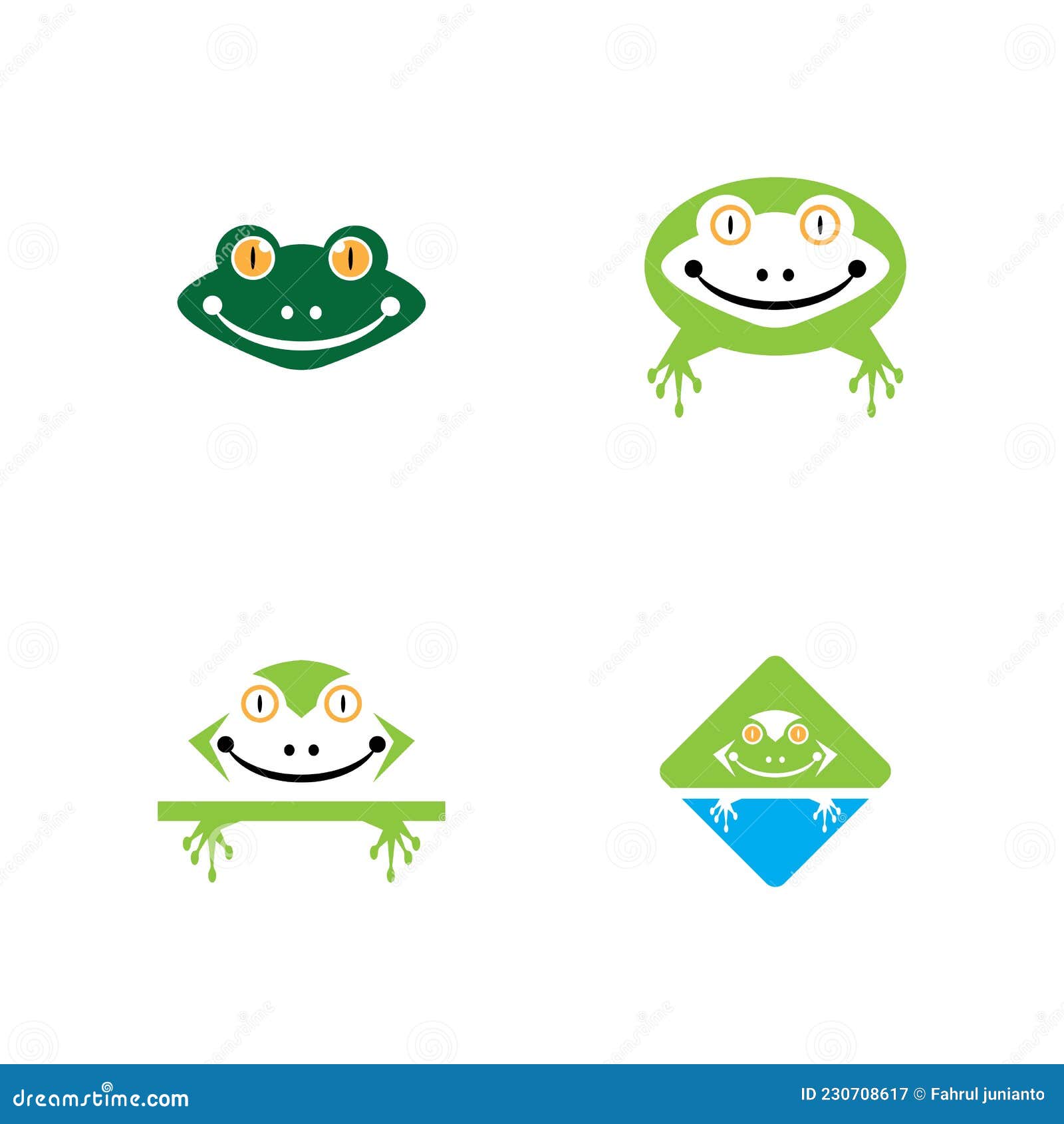 Green Frog Icon and Symbol Vector Illustration Stock Vector ...