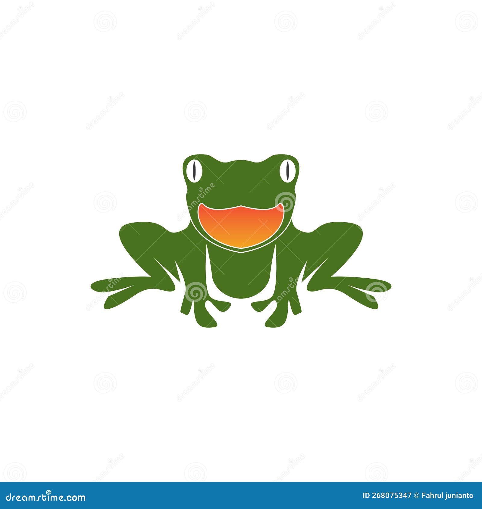 Green Frog Icon and Symbol Vector Illustration Stock Illustration ...