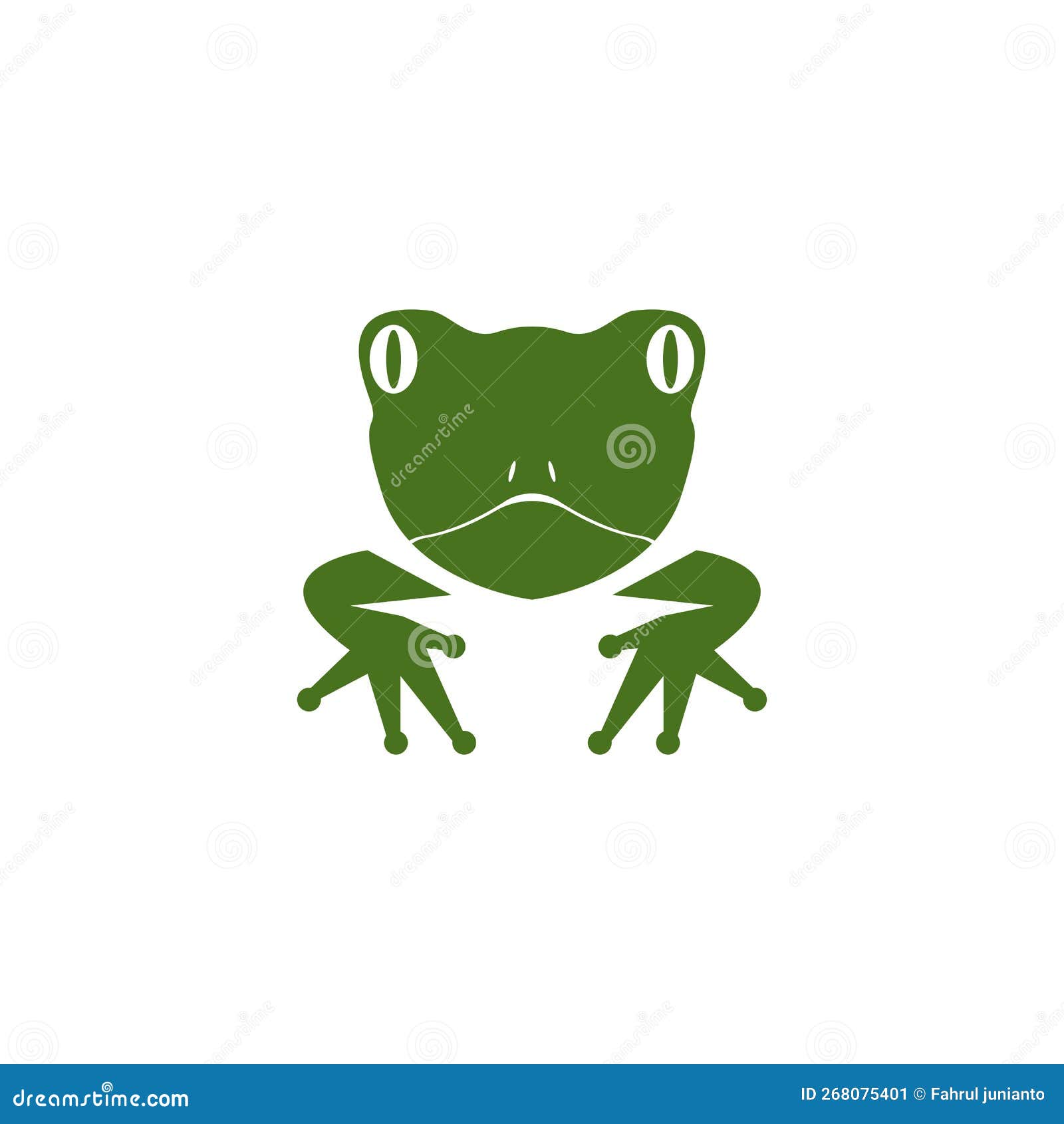 Green Frog Icon and Symbol Vector Illustration Stock Illustration ...