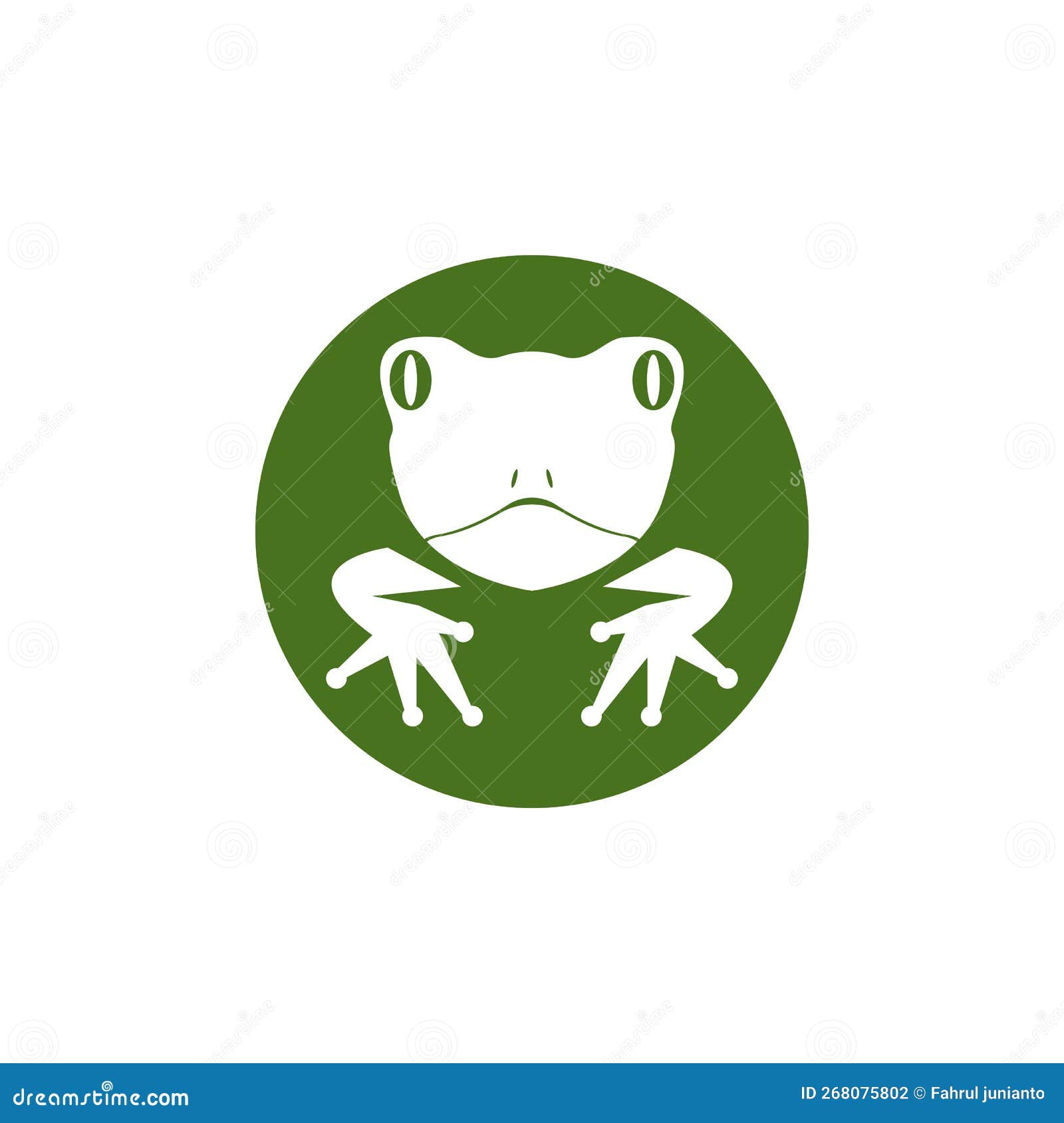 Green Frog Icon and Symbol Vector Illustration Stock Illustration ...