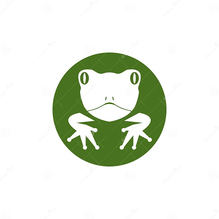 Green Frog Icon and Symbol Vector Illustration Stock Illustration ...