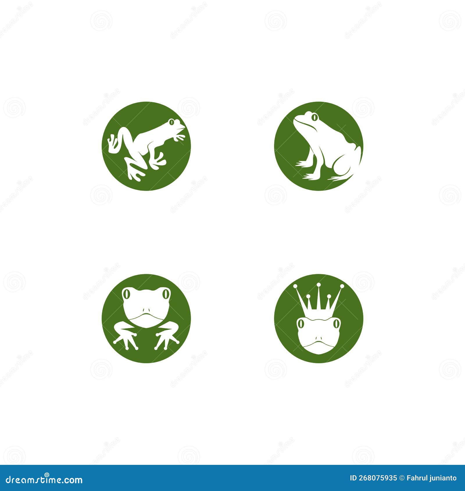 Green Frog Icon and Symbol Vector Illustration Stock Illustration ...