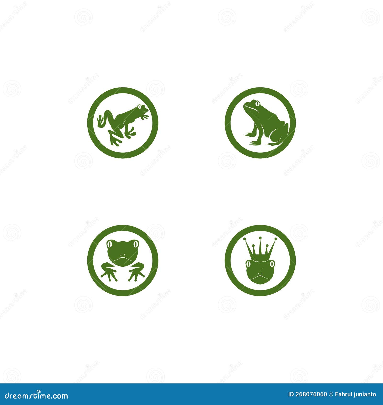 Green Frog Icon and Symbol Vector Illustration Stock Illustration ...