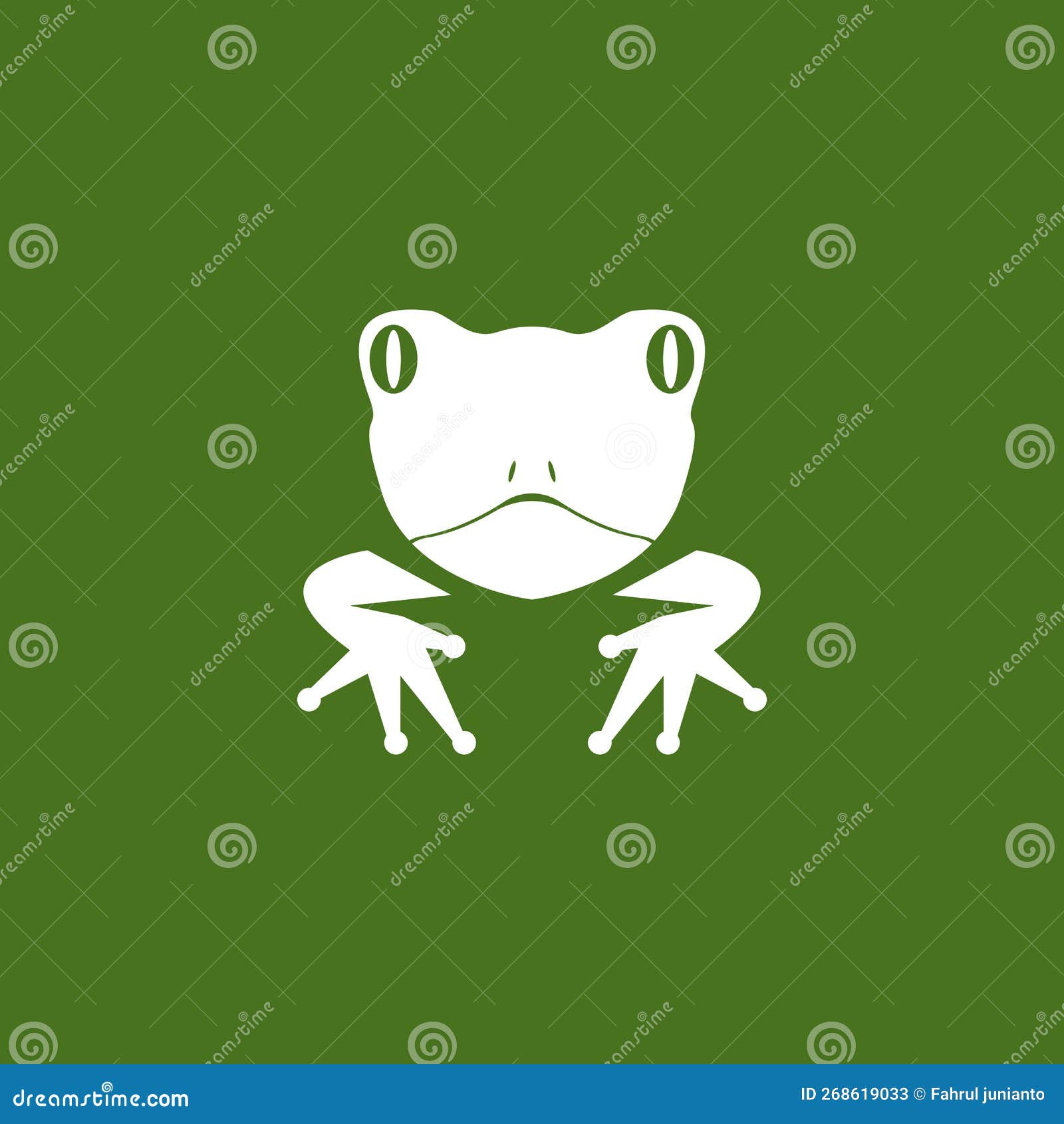 Green Frog Icon and Symbol Vector Illustration Stock Illustration ...