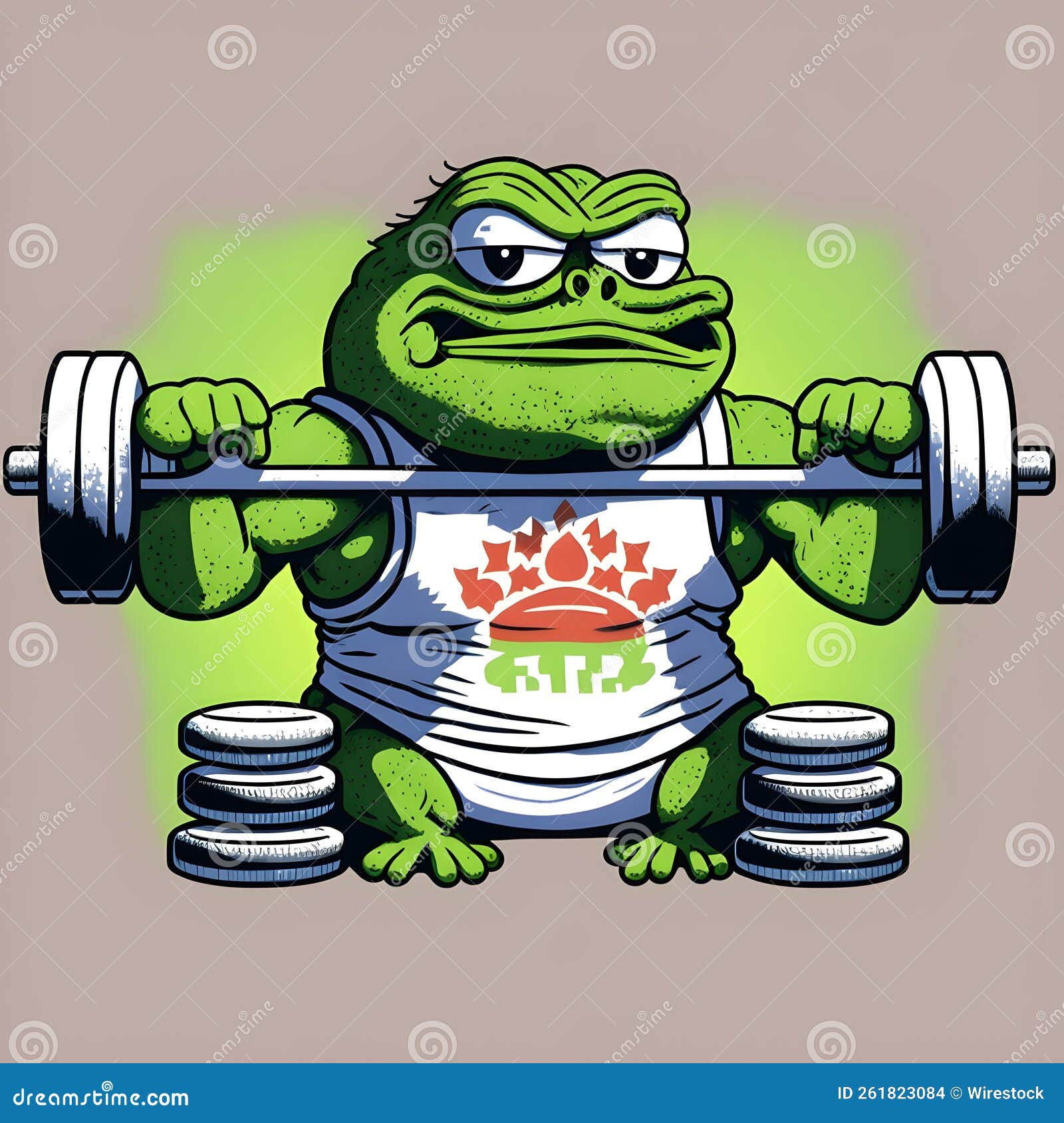Frog Lifting The Cardboard Vector Illustration | CartoonDealer.com #3504464
