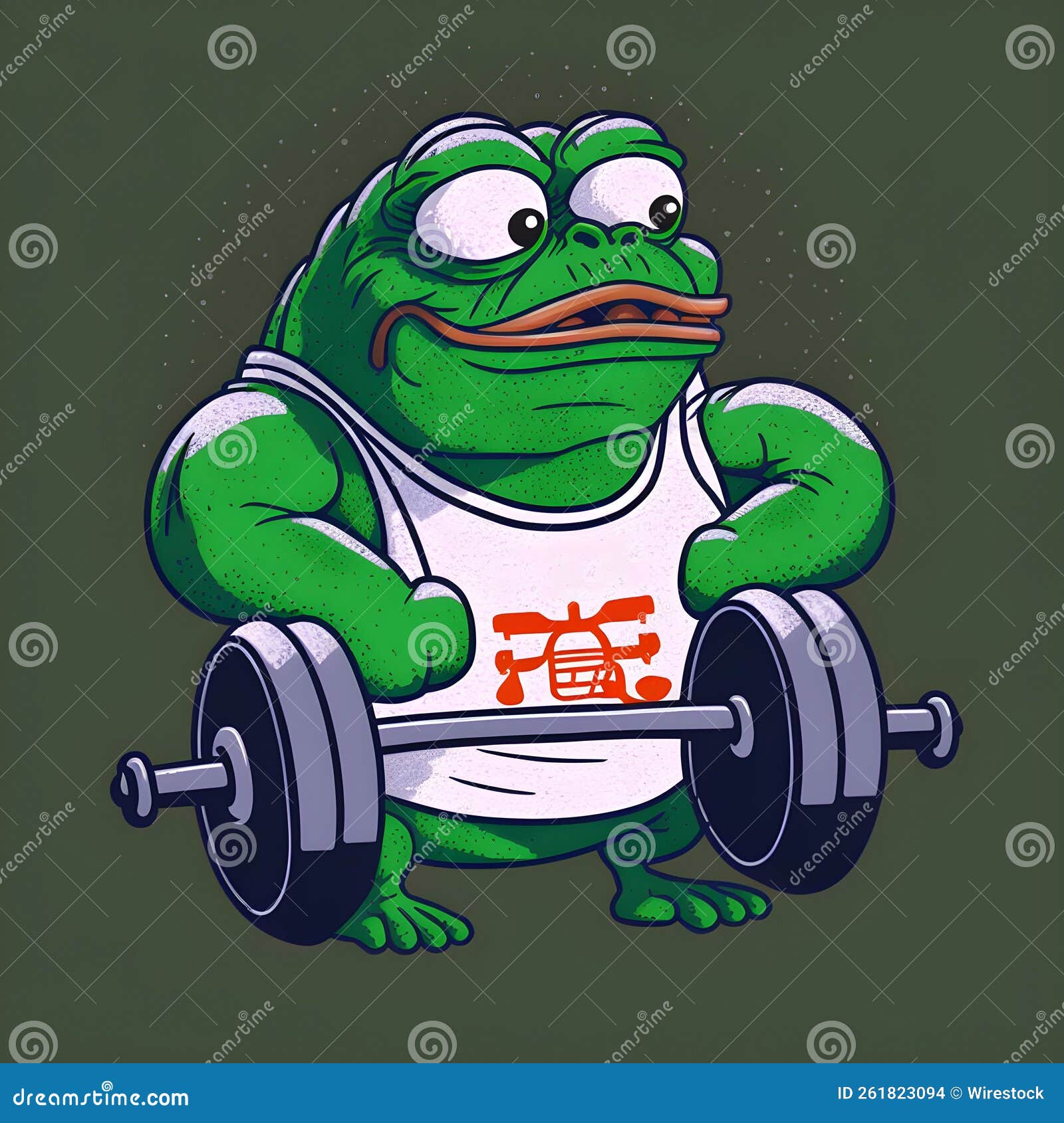 Frog Lifting The Cardboard Vector Illustration | CartoonDealer.com #3504464